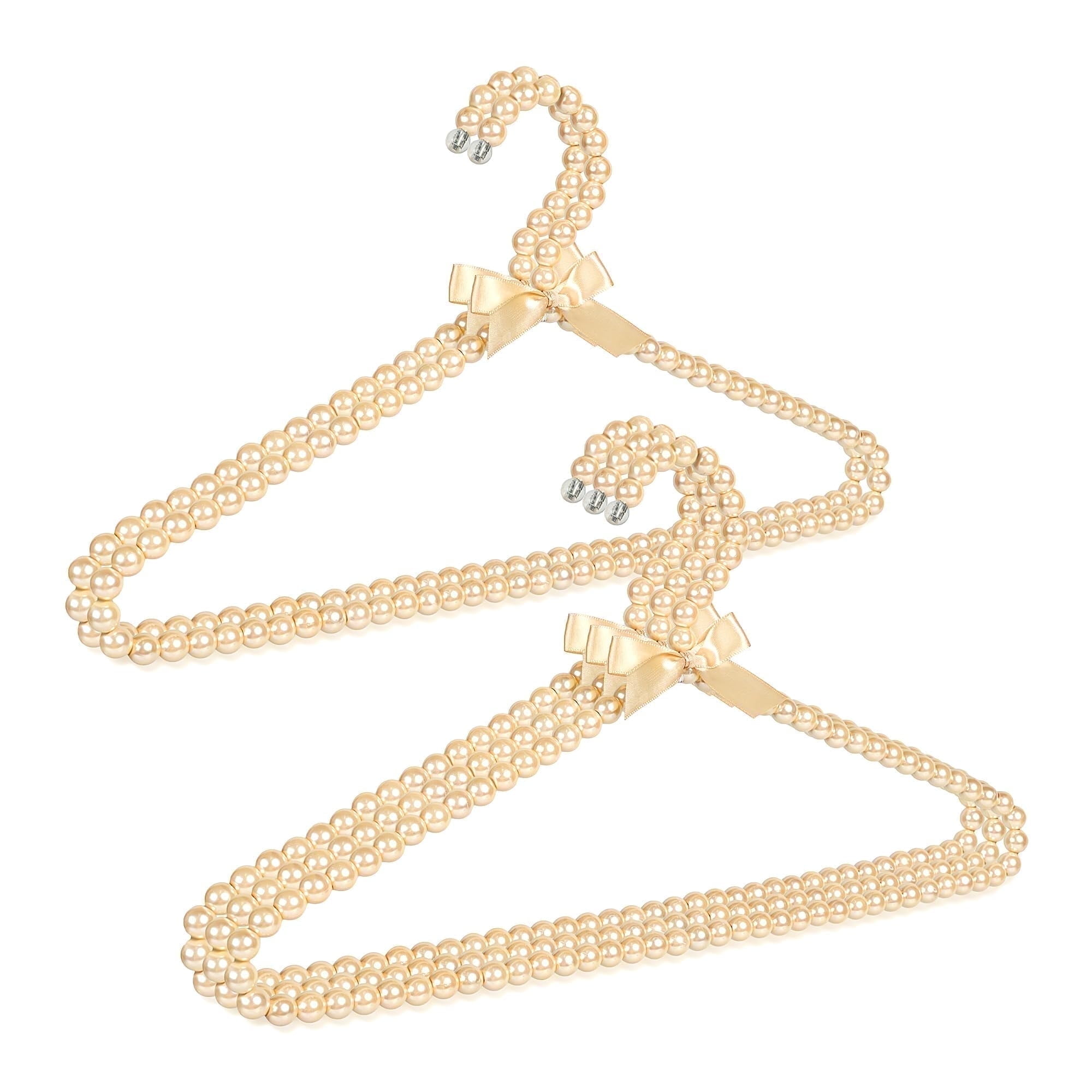 Concepts Heavy Duty Yellow Pearl Hangers with Yellow Ribbon Trim, 5 ...