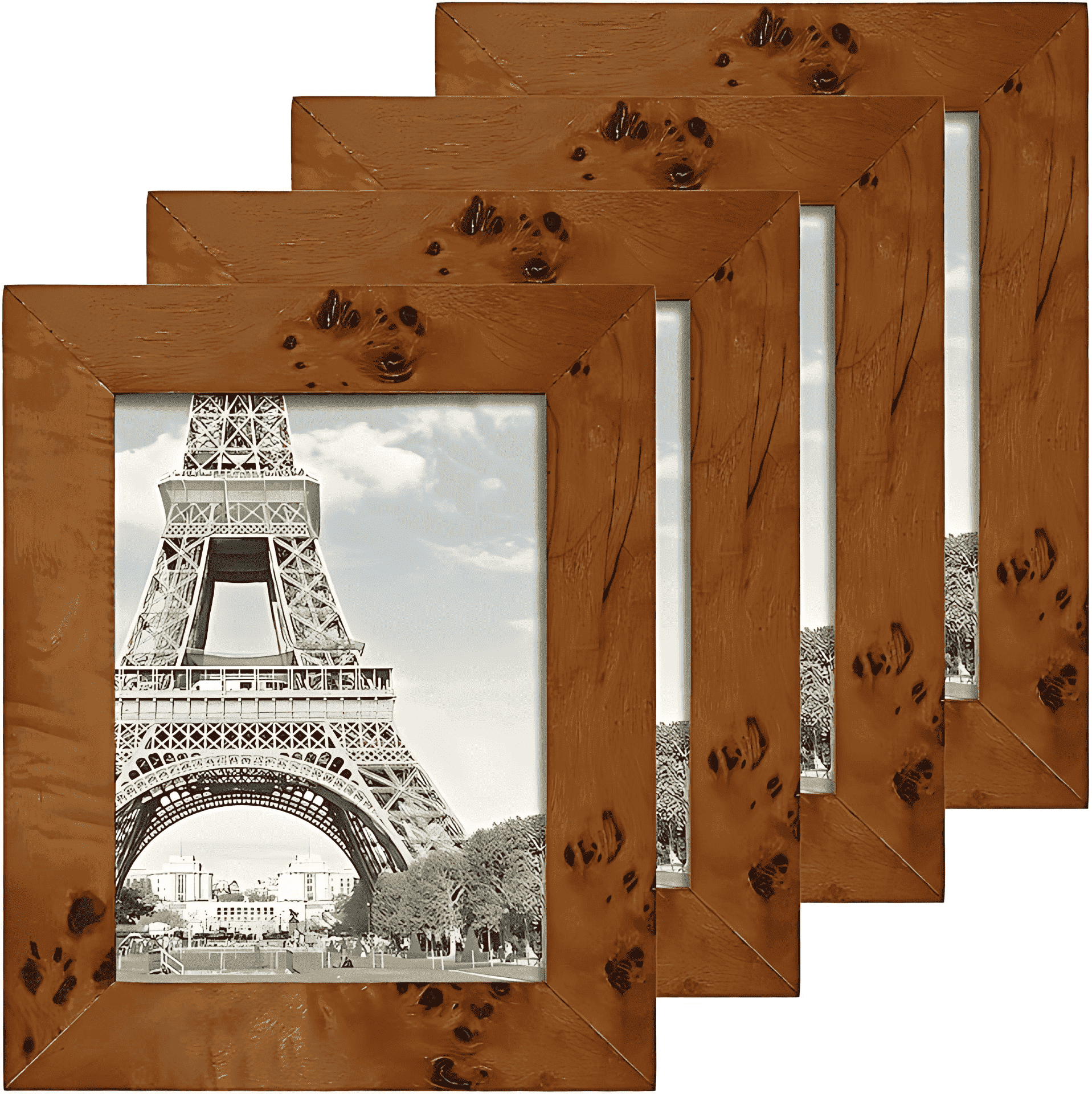 Concepts 5x7 Picture Frames, Dark Burl Wood Photo Frames, Perfect for ...