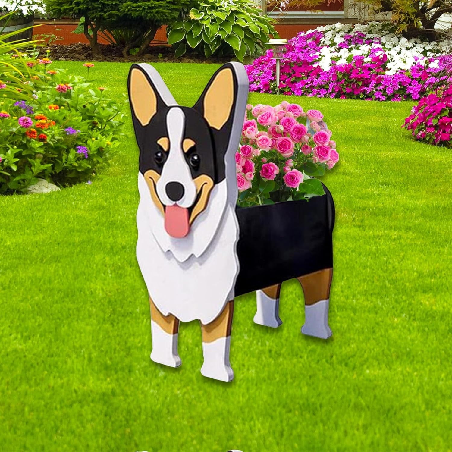 Concepts Welsh Corgi Dog Planter Plant Pots, Cute Garden Dog Flower ...