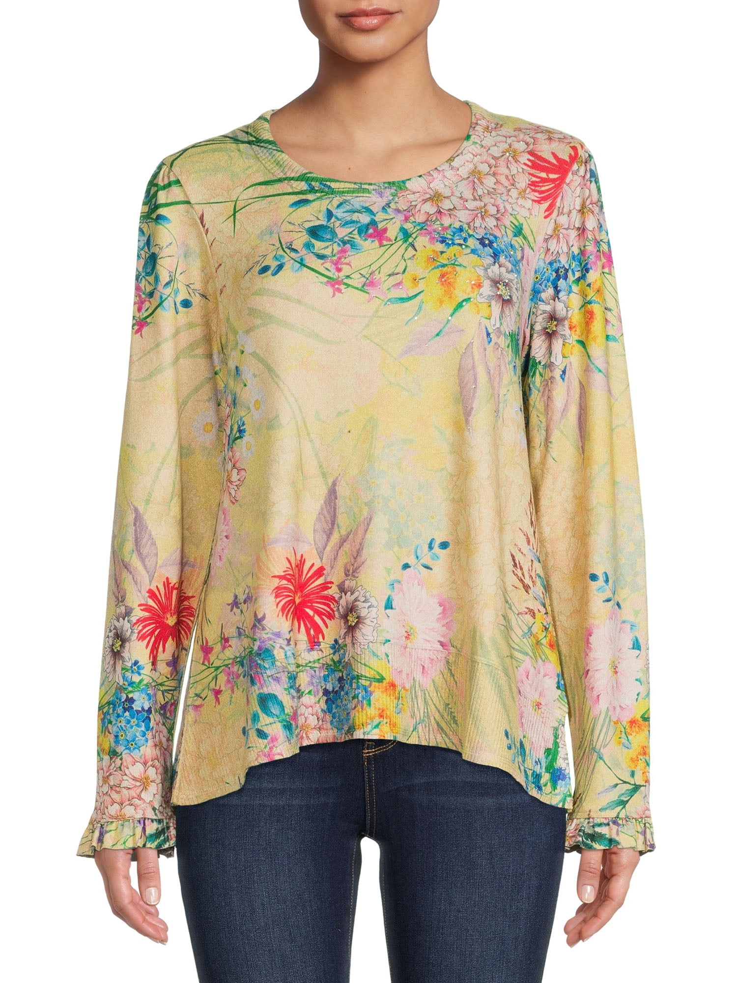 Concepts Women Puff Sleeve Sublimation Top - Walmart.com