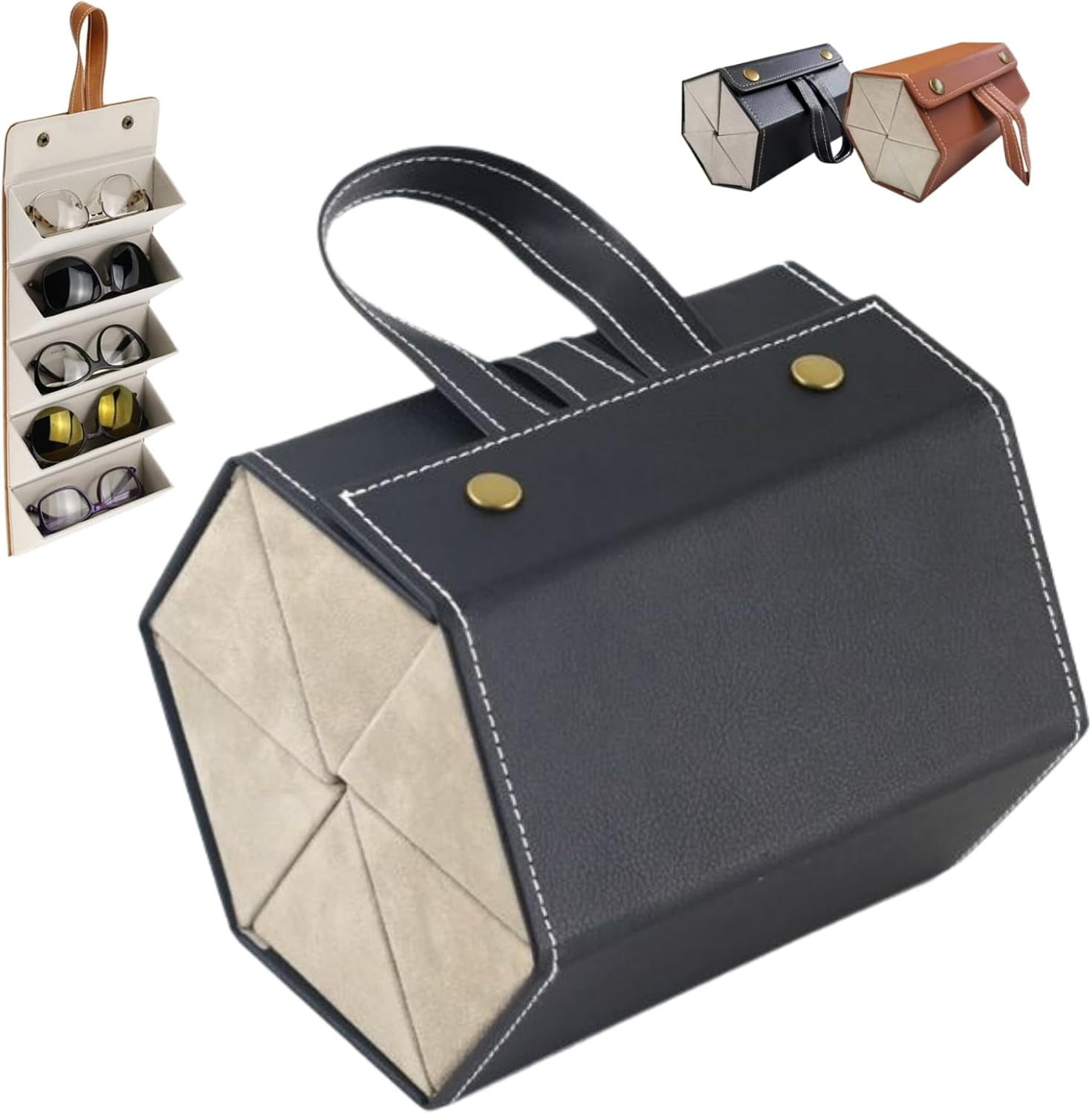 Concerning Multipack Glasses Case, Multiple Glasses Leather Storage ...