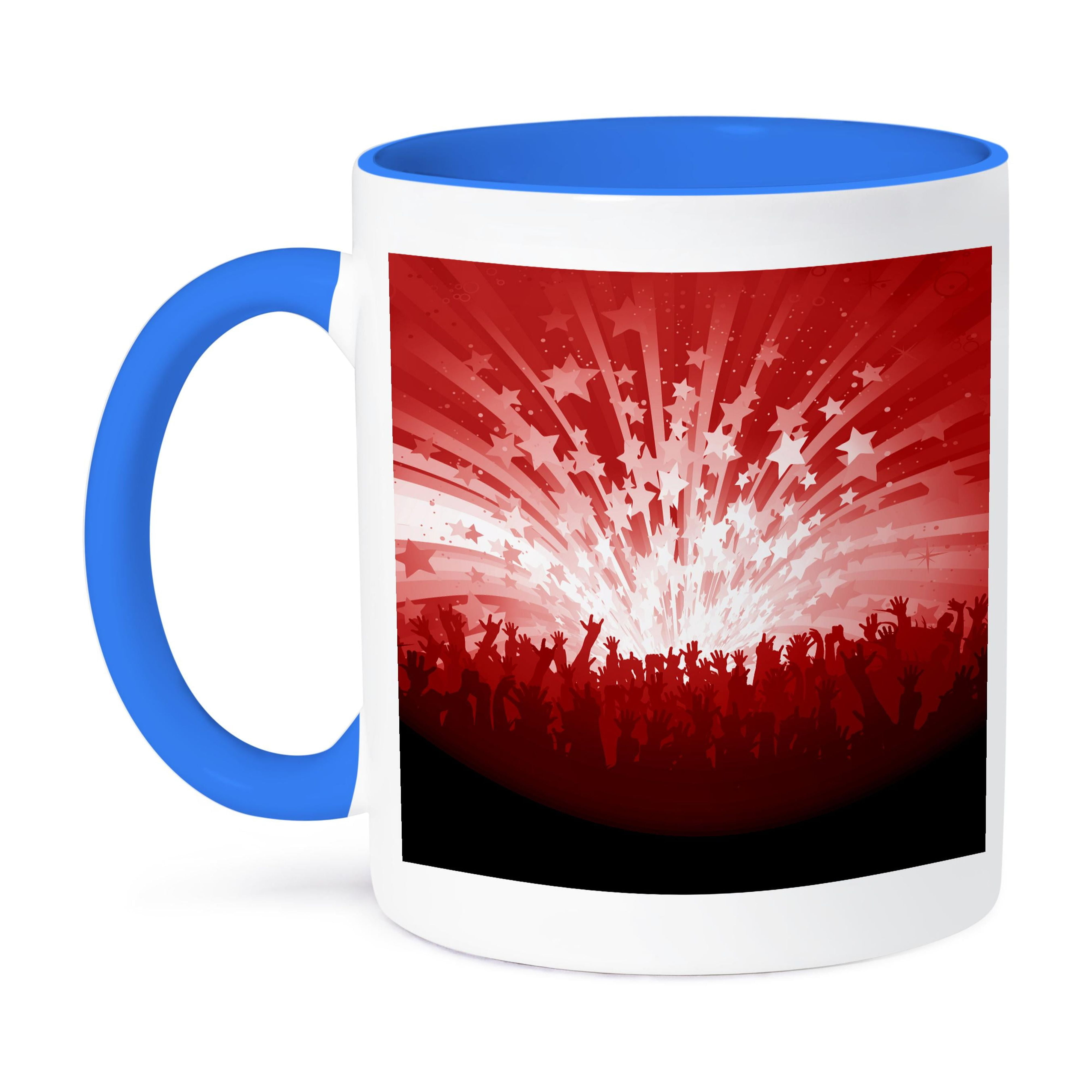 3dRose, Concert Hands In The Air and Stars In The Sky In Red and White ...