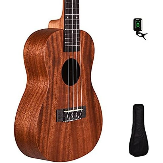 Concert Ukulele - Mahogany Wooden Ukulele for Beginners - Acoustic - 4 ...