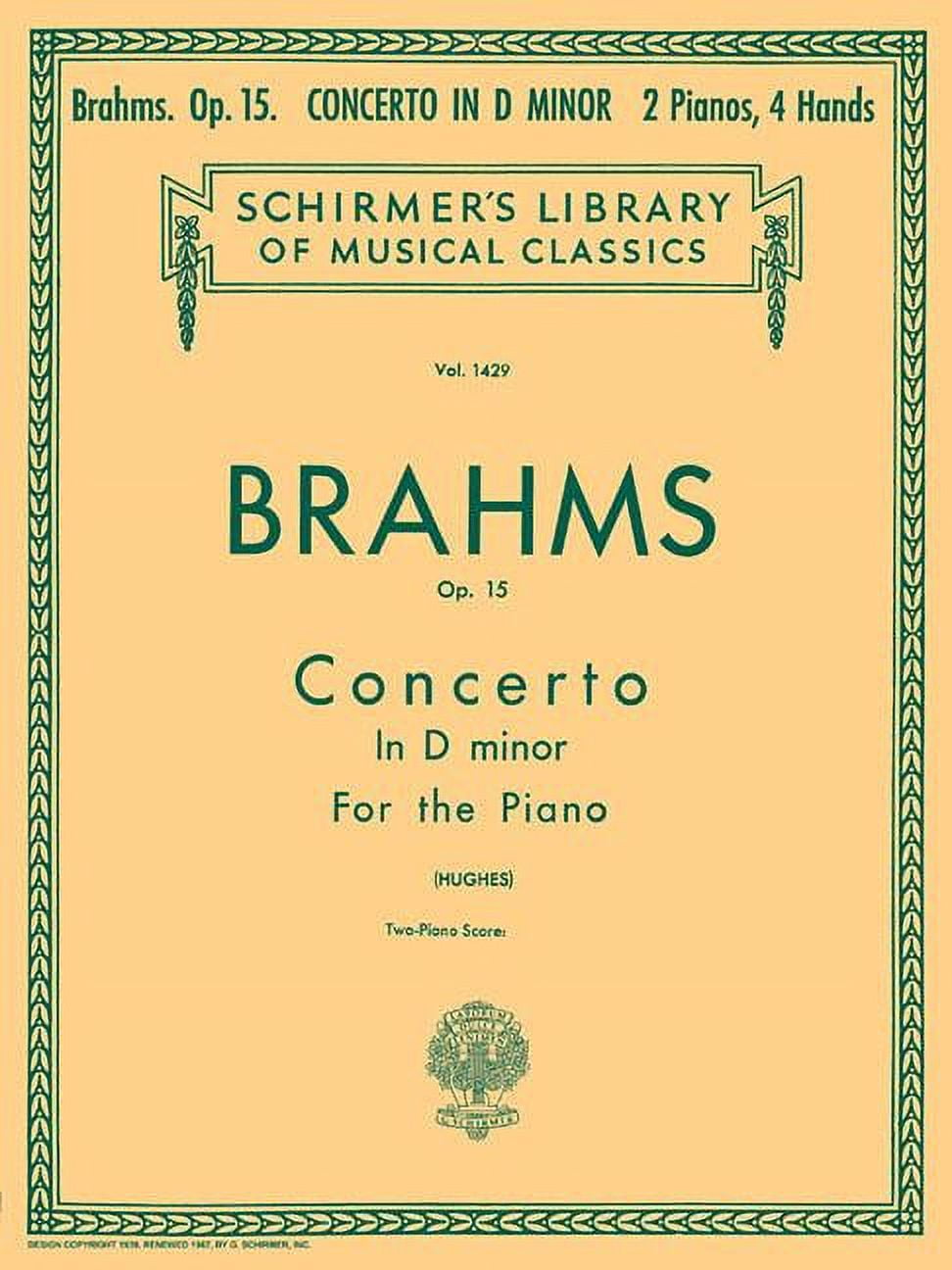 Concerto No. 1 in D Minor, Op. 15 (2-Piano Score): Schirmer Library of ...