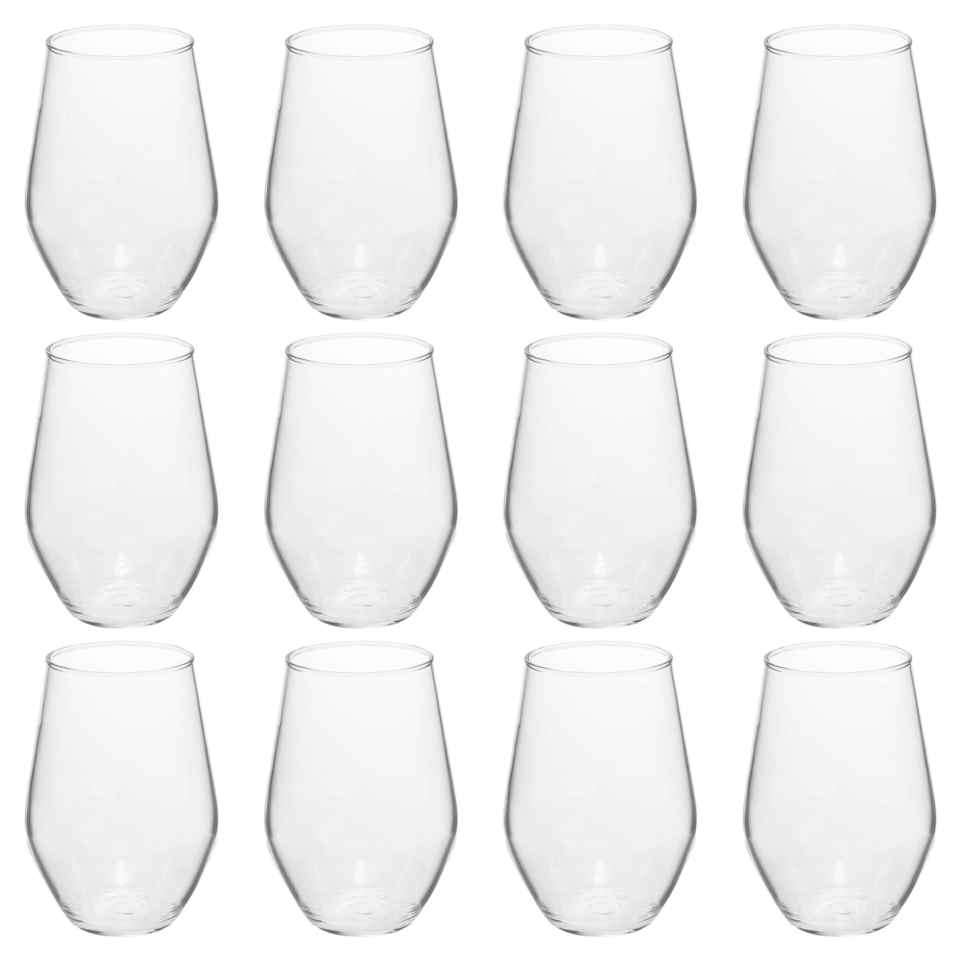 Concerto Stemless Wine Glasses 11 oz. Set of 12, Bulk Pack - Restaurant Glassware, Perfect for ...