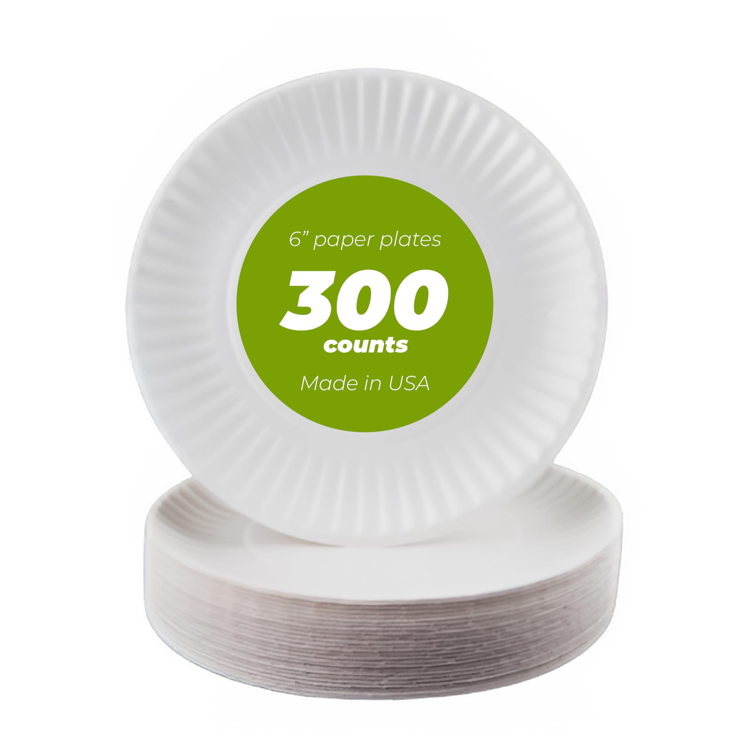 Concession Essentials 6" Paper MSF2 Plates Uncoated, Disposable Dessert ...