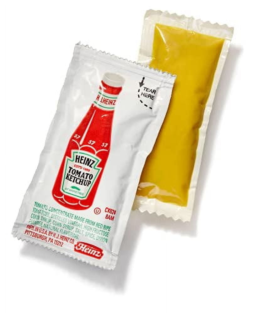 Concession Essentials Condiment Packets Ketchup and Mustard, 200 Total ...