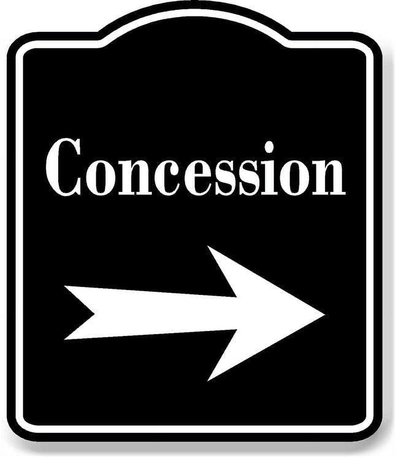 Concession Right Arrow BLACK Aluminum Composite Sign - Walmart.com