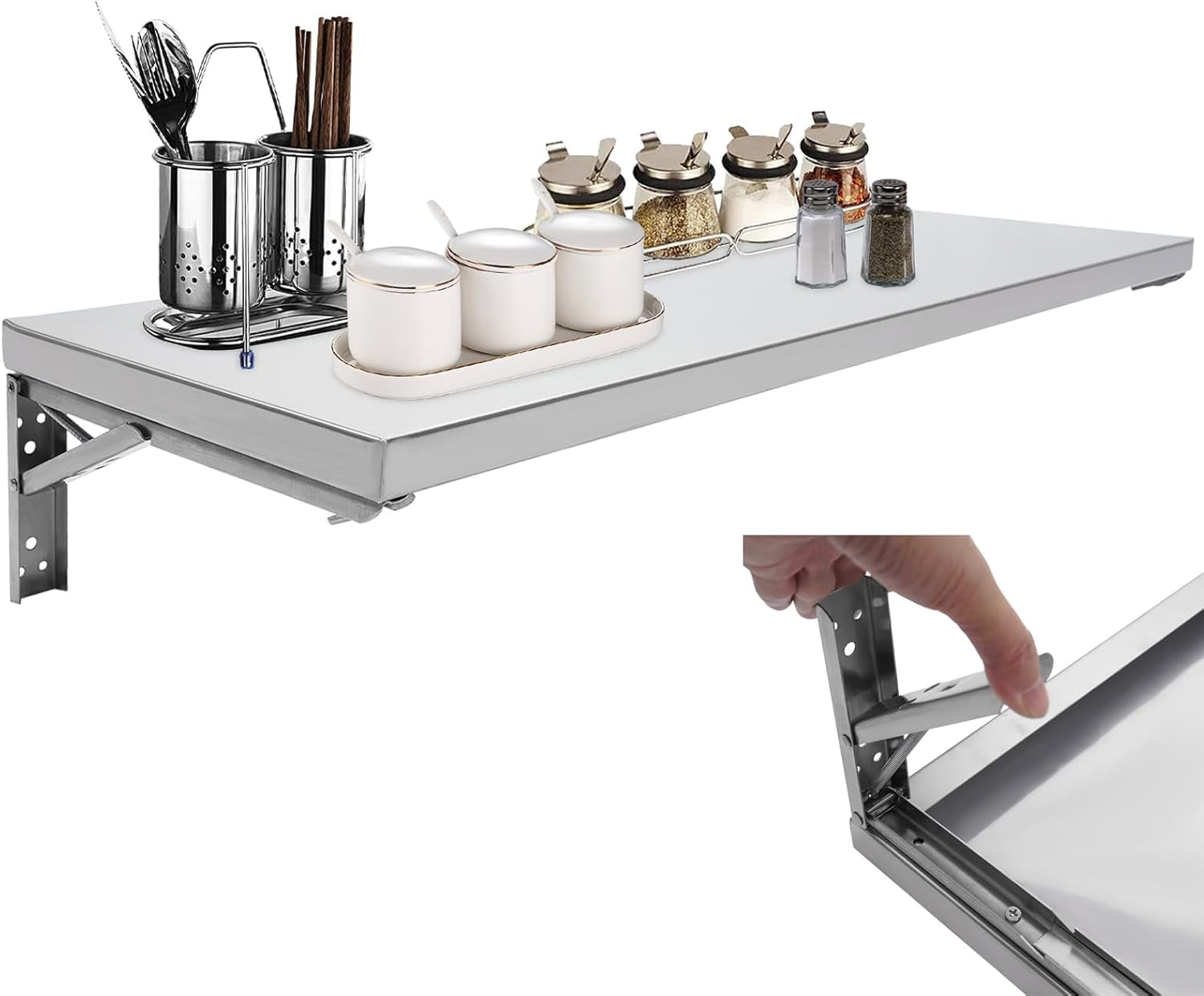 Concession Shelf,36 x12 Stainless Steel Folding Wall Shelf,Wall Mount ...