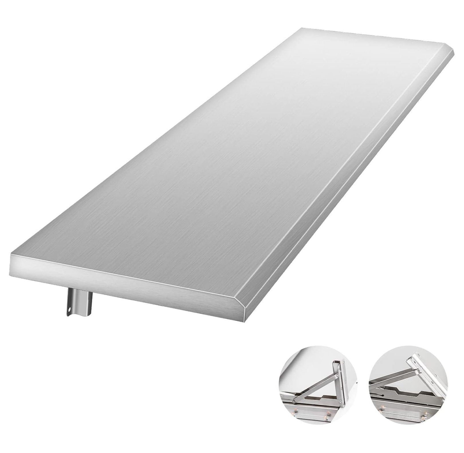 Concession Shelf 72L x 12W Inch, Stainless Steel Drop Down Folding ...