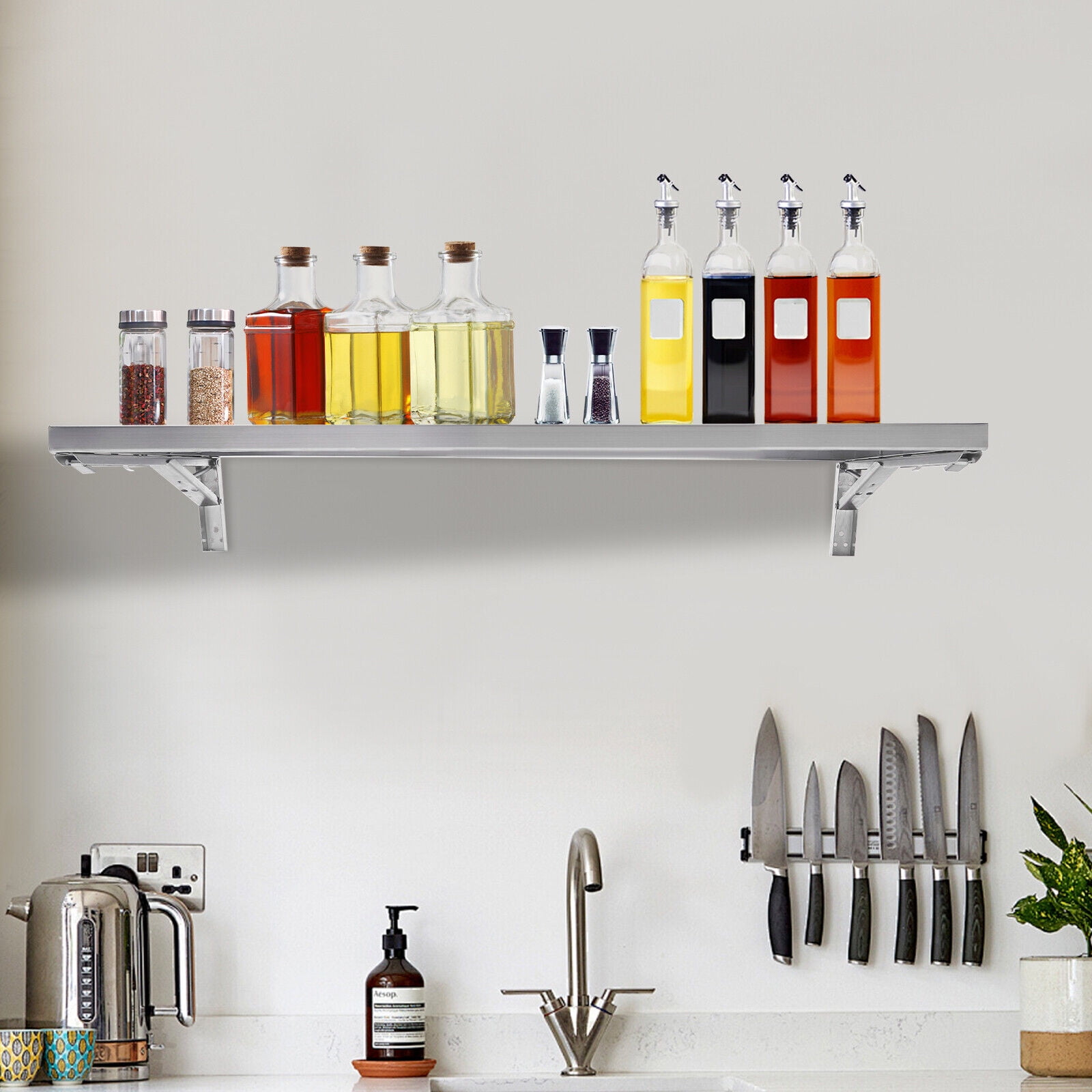 Concession Shelf, Foldable 304 Stainless Steel Folding Wall Shelf, Wall ...