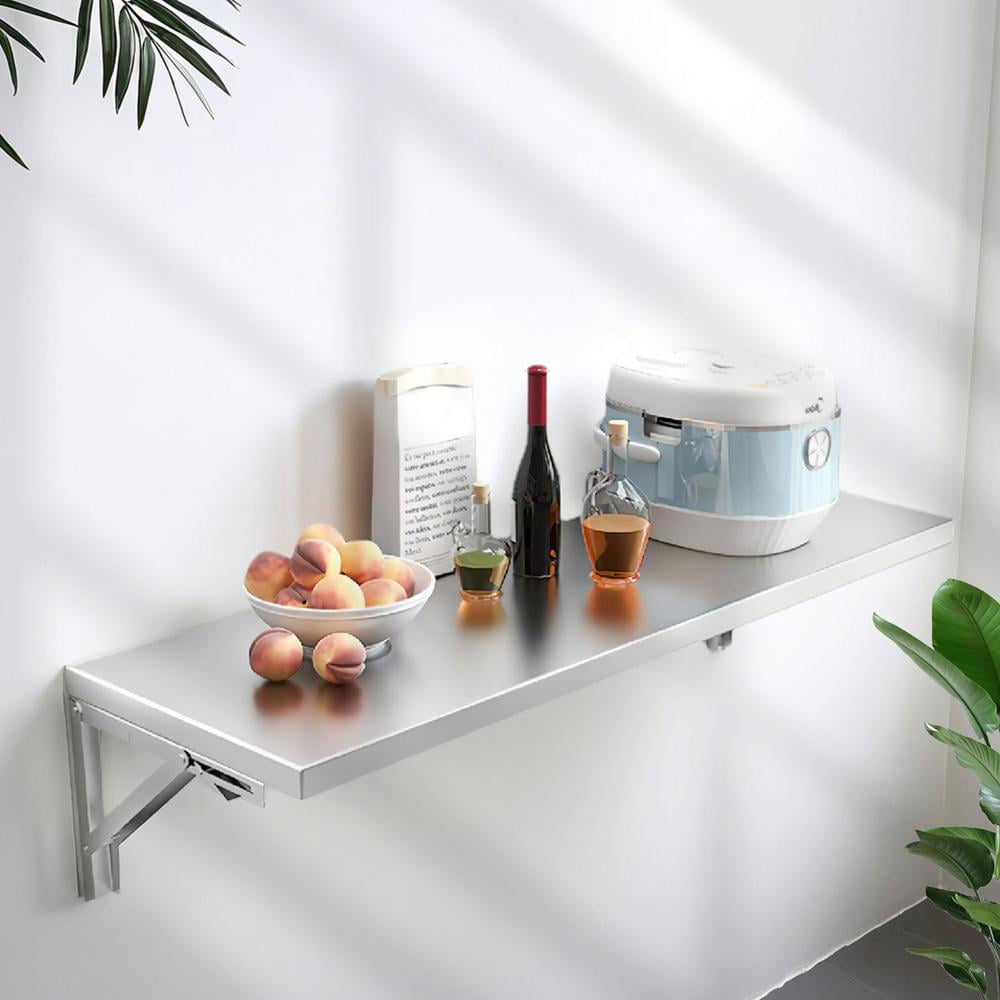 Concession Shelf Stainless Steel Food Serving Shelves 48" x 16" Wall ...