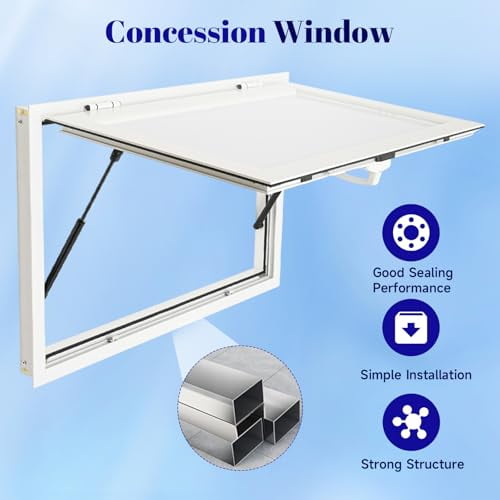 Concession Window 36 x 24 inch Aluminum Alloy Food Truck Supplies and ...