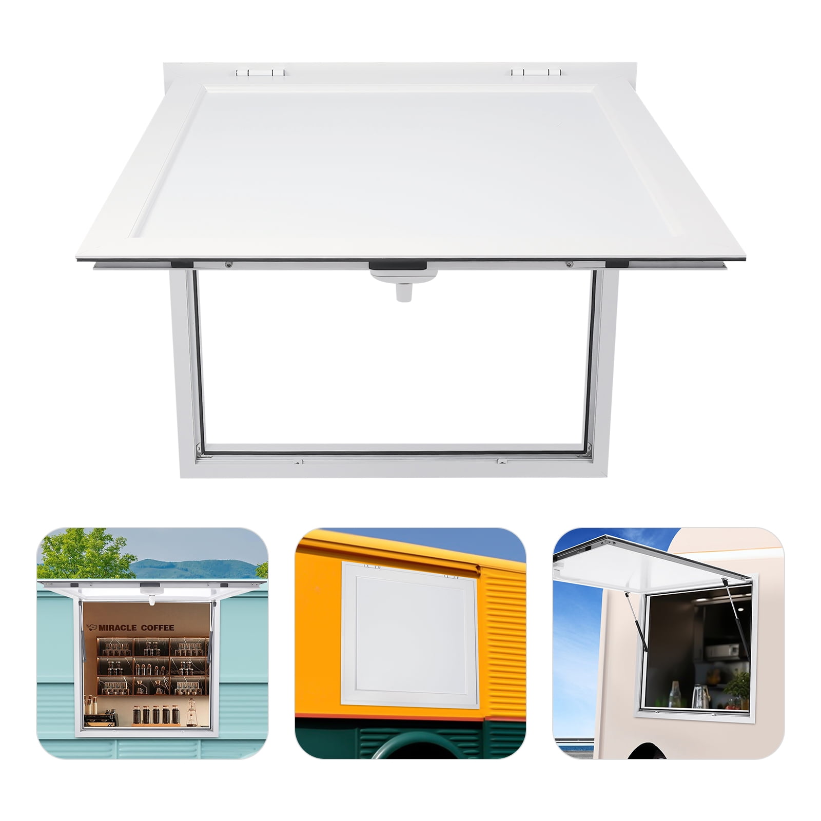 Concession Window with Awning, Durable Aluminum Frame, Easy-to-Open ...