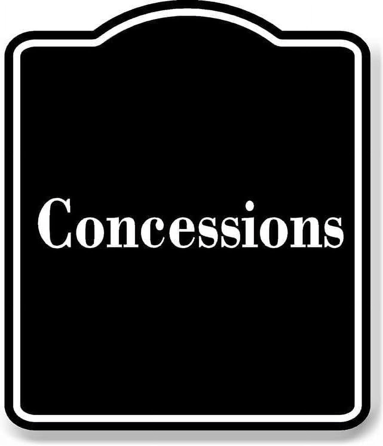 Concessions BLACK Aluminum Composite Sign 20''x24'' - Walmart.com