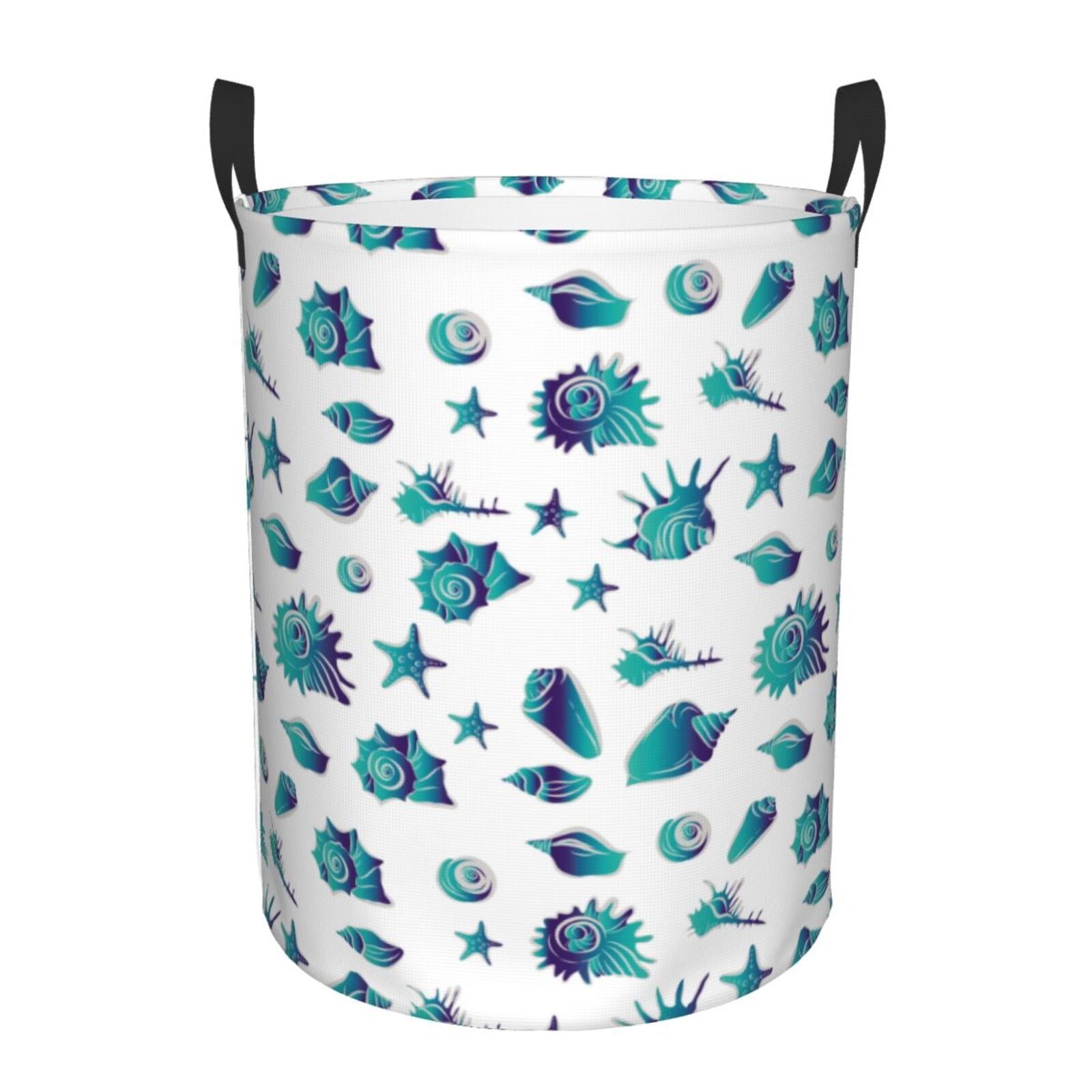 Conch Dark Green Laundry Basket, Laundry Hamper Waterproof Laundry Bag ...