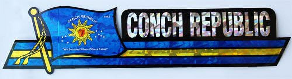 Conch Republic (Key West) Bumper Sticker - Walmart.com