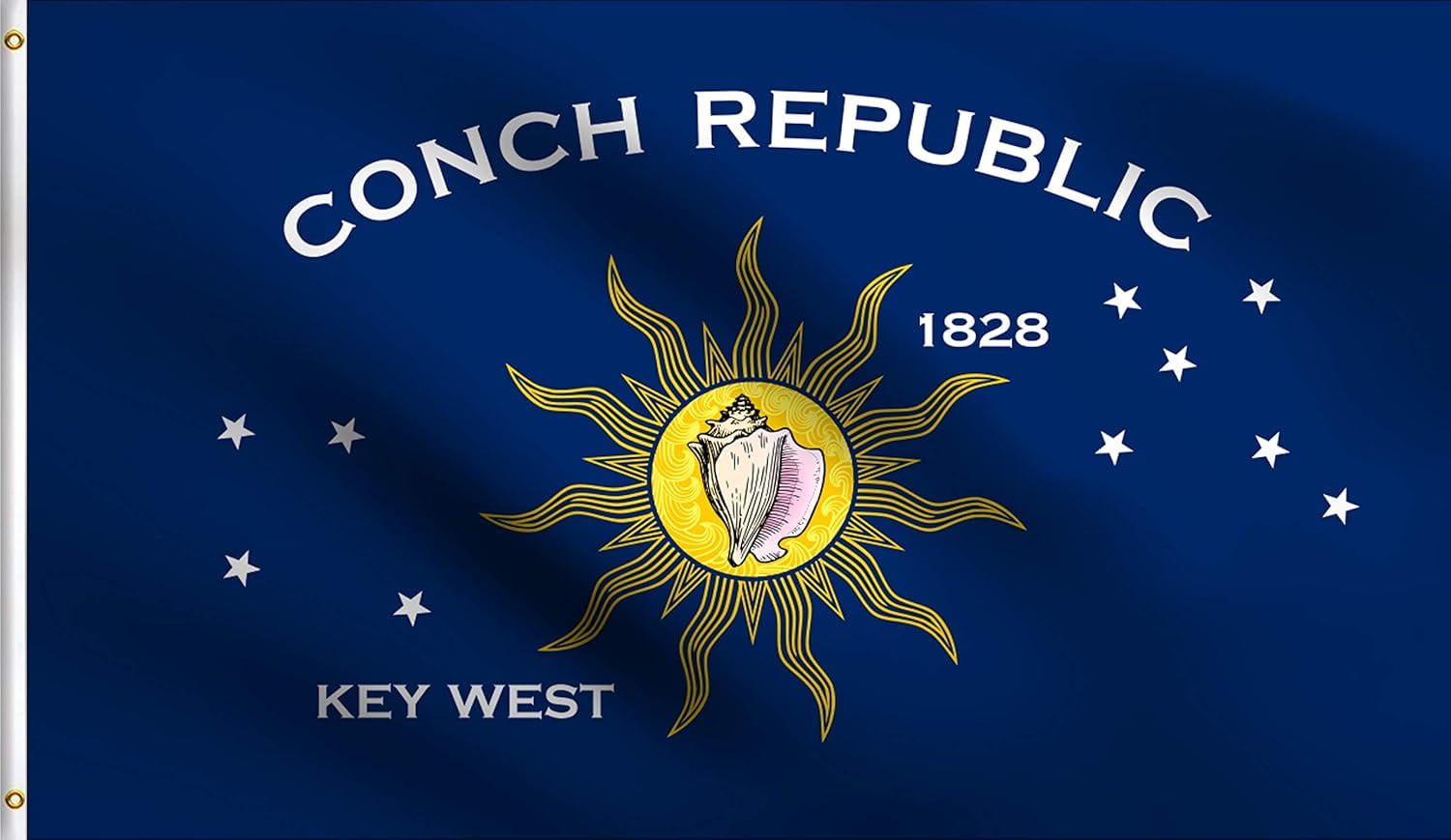 Conch Republic Key West Florida Keys Flag 3X5 ft ,100% Polyester Flag ...