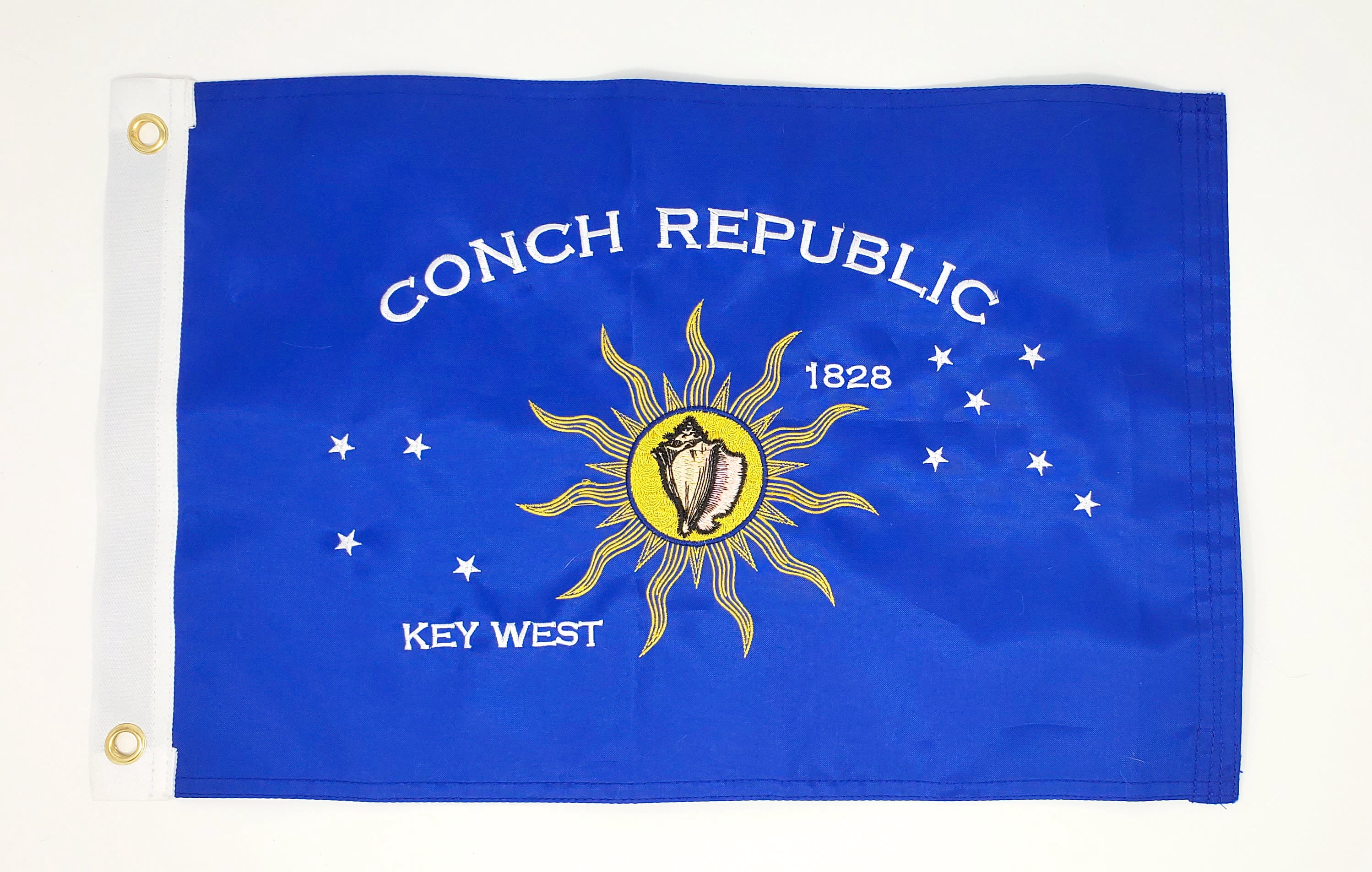 Conch Republic Single-Sided 12"x18" Embroidered 100% Nylon Boat/Yacht ...