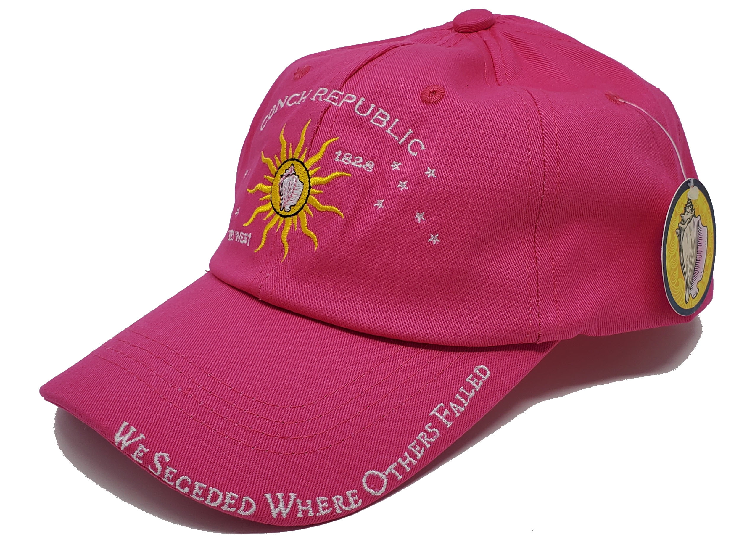 Conch Republic of Key West Hot Pink Baseball Cap - "We Seceded Where ...