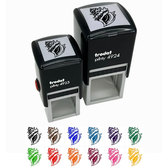 Conch Sea Shell Ocean Beach Tropical Self-Inking Rubber Stamp Ink ...