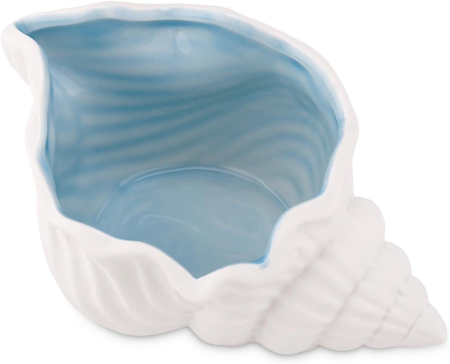 Conch Shape Ceramic Jewelry Tray, Aqua Shell Trinket Tray Seashell ...