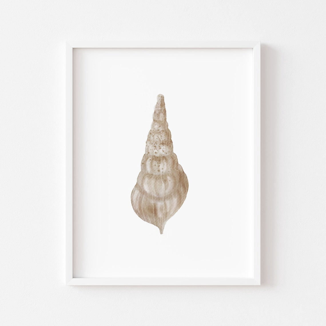 Conch Shell Coastal Art Print, Beach House Decor, Unframed Paper Poster ...