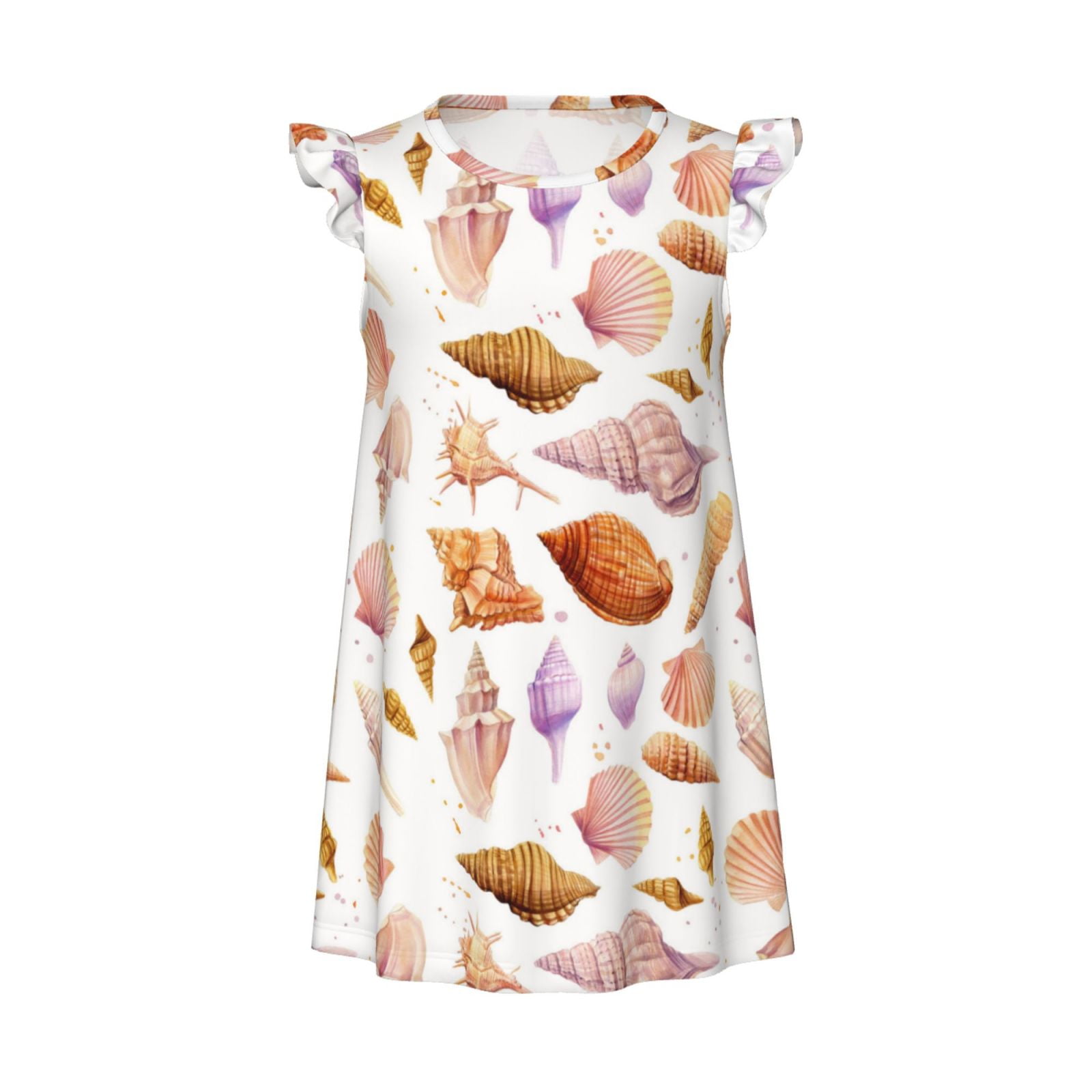 Conch Shell No.J912 Girls Nightgowns, Short Sleeves Princess Dress ...