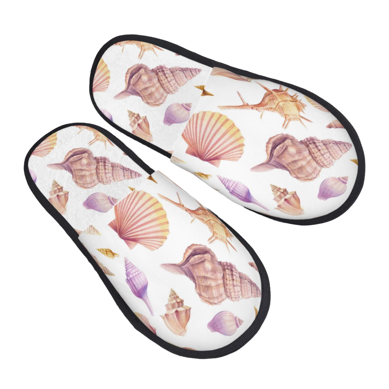 Conch Shell No.J913 House Slippers for Women Indoor, Fuzzy Warm Women's ...