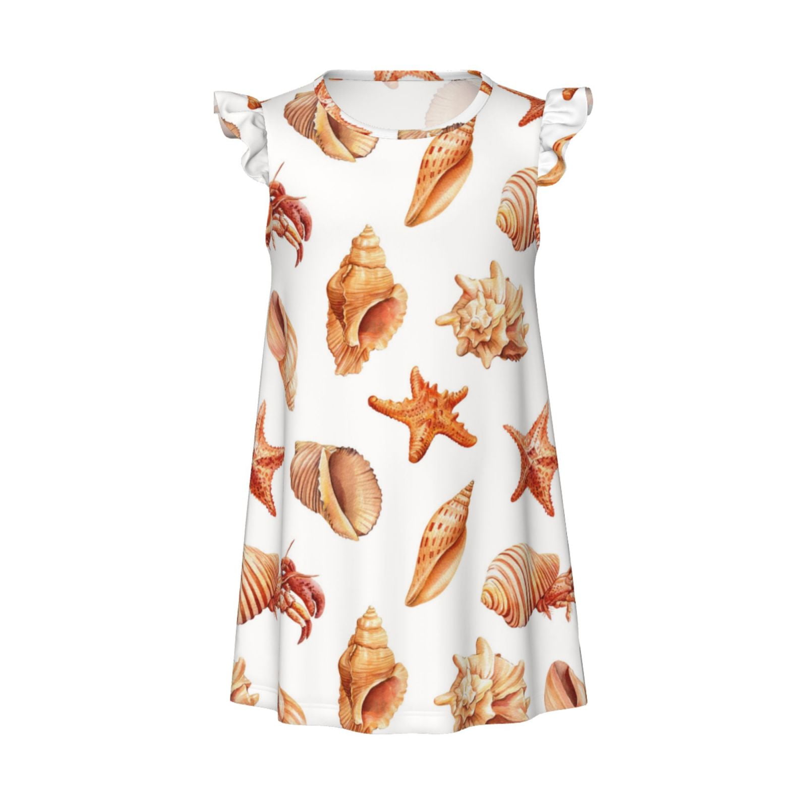 Conch Shell No.J926 Girls Nightgowns, Short Sleeves Princess Dress ...