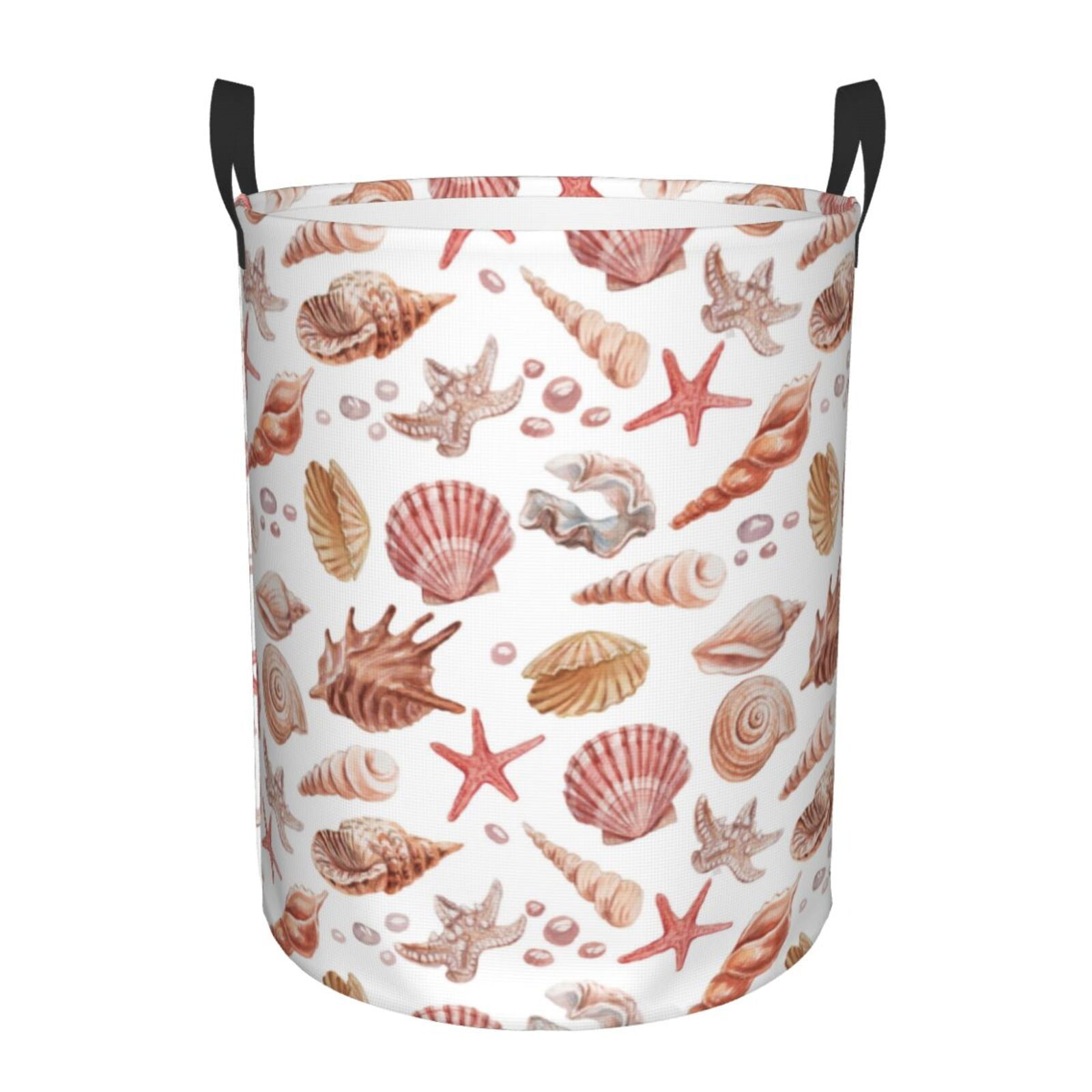 Conch Shell No.J927 Round Laundry Basket, Laundry Hamper with Handle ...