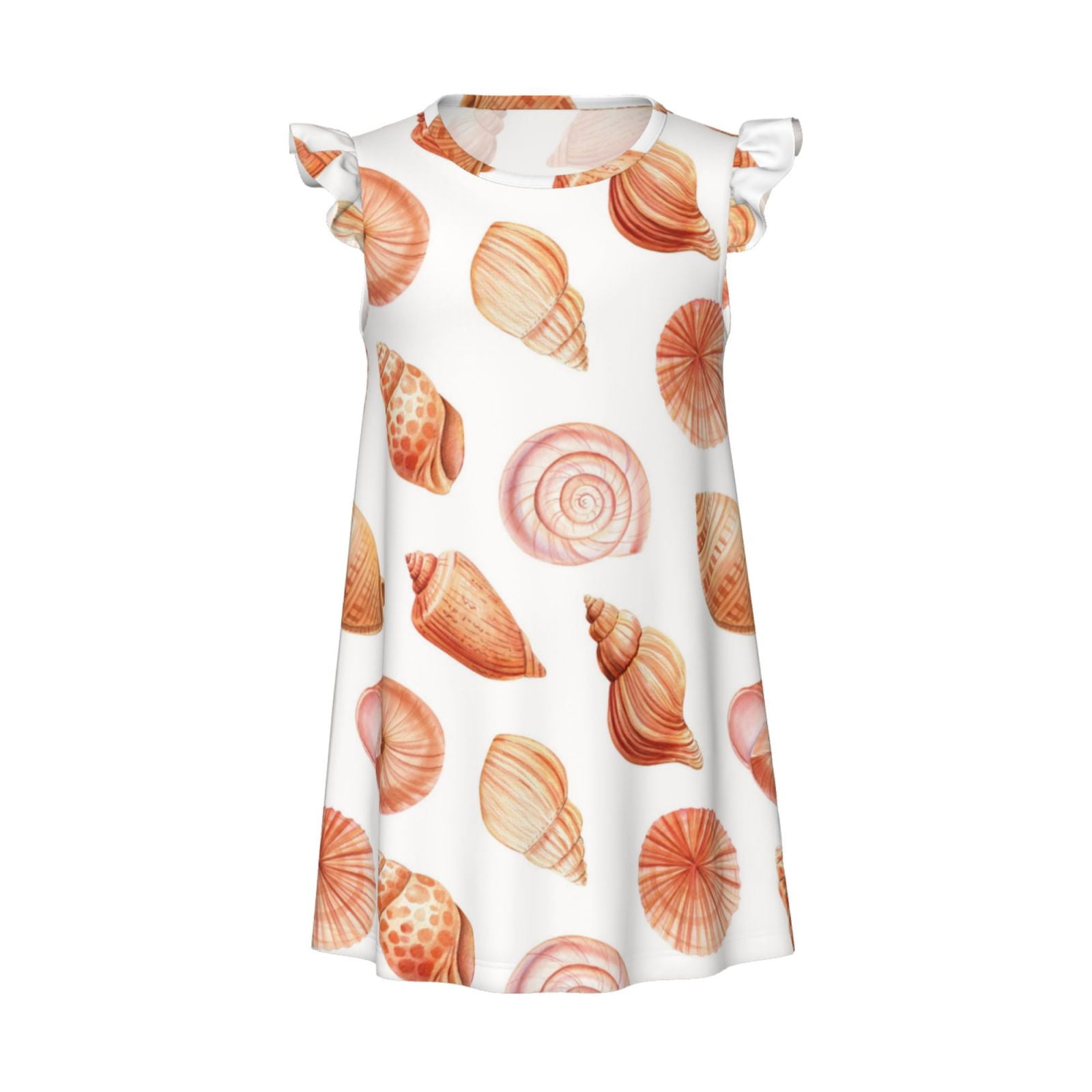 Conch Shell No.J936 Girls Nightgowns, Short Sleeves Princess Dress ...