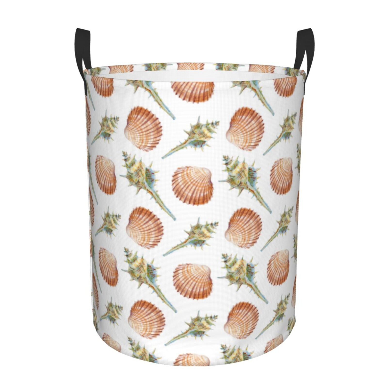 Conch Shell No.J99 Round Laundry Basket, Laundry Hamper with Handle ...