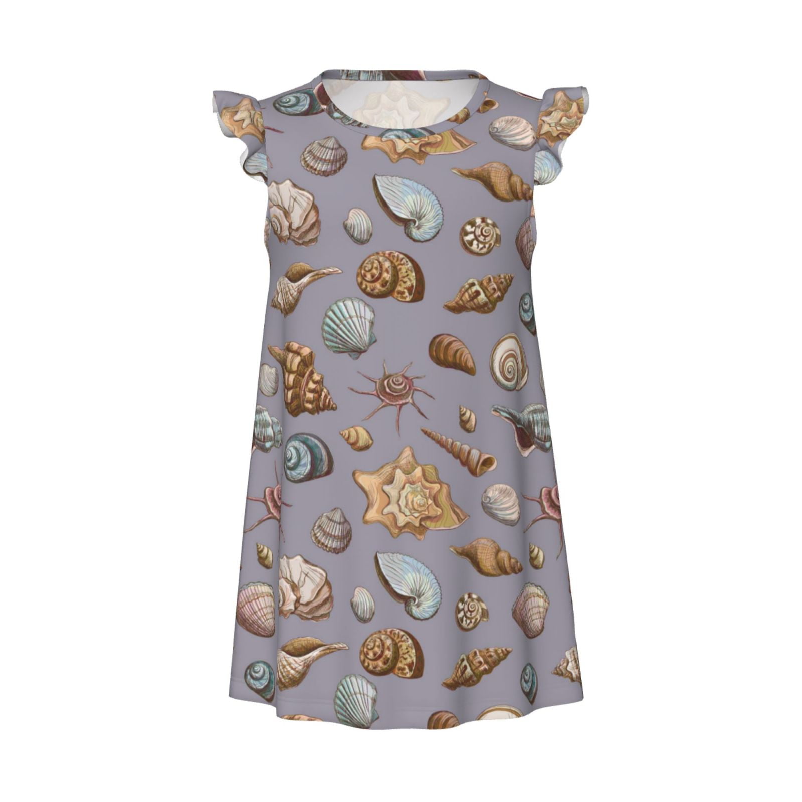 Conch Shells Print No.9014 Girls Nightgowns, Pajamas for Girls, Soft ...