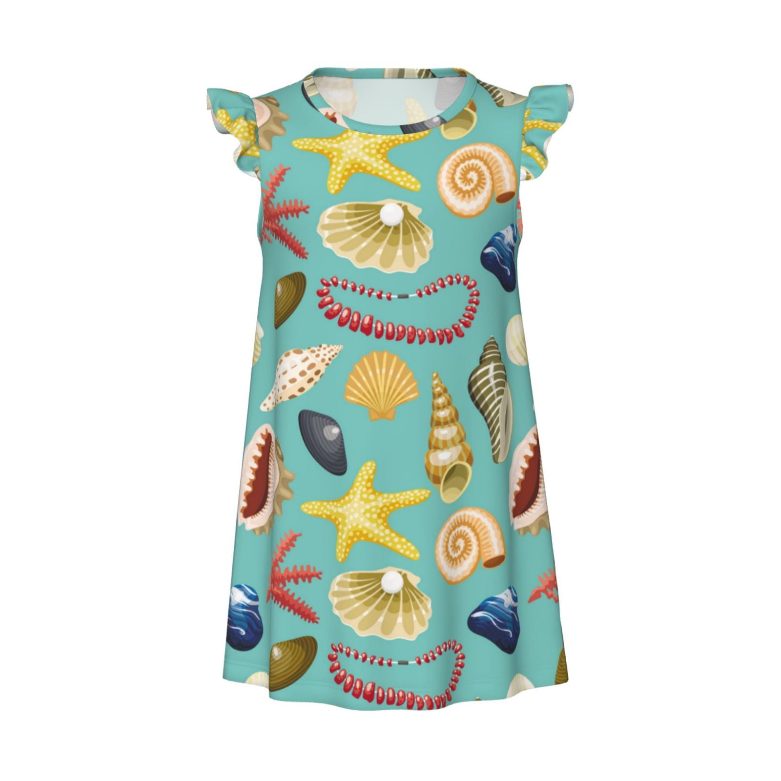 Conch Shells Print No.9020 Girls Nightgowns, Pajamas for Girls, Soft ...