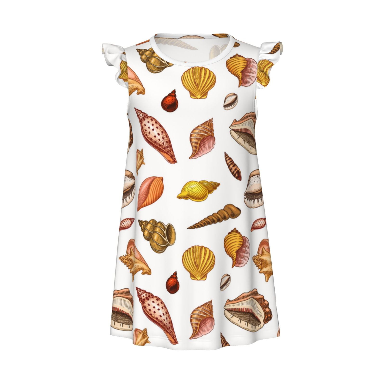 Conch Shells Print No.9022 Girls Nightgowns, Pajamas for Girls, Soft ...