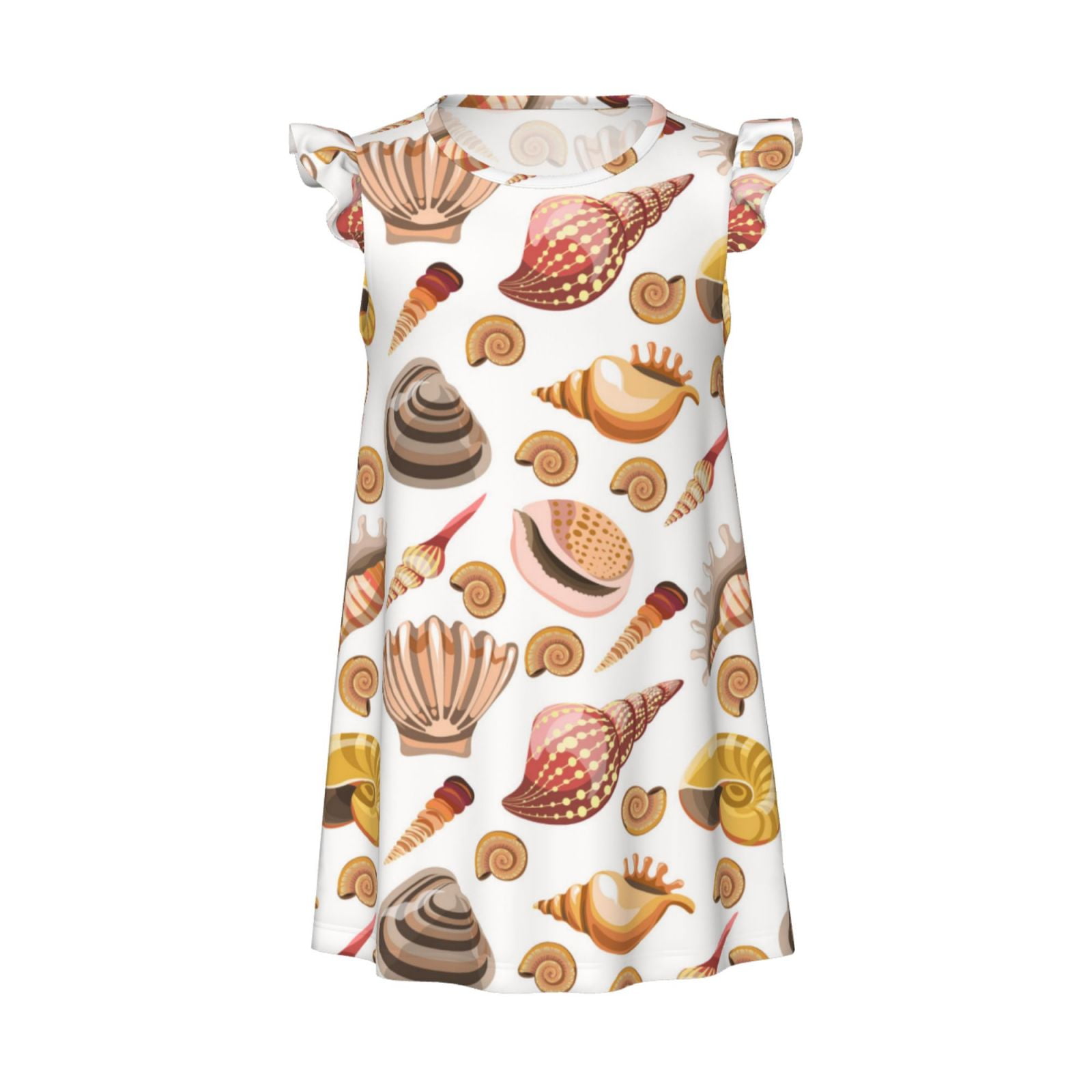 Conch Shells Print No.9045 Girls Nightgowns, Pajamas for Girls, Soft ...
