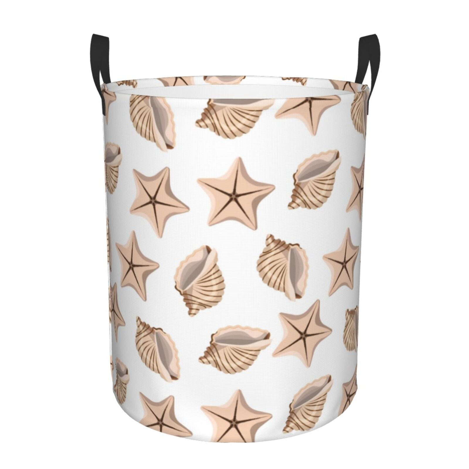 Conch Shells Print No.9073 Laundry Basket, Laundry Hamper Waterproof ...