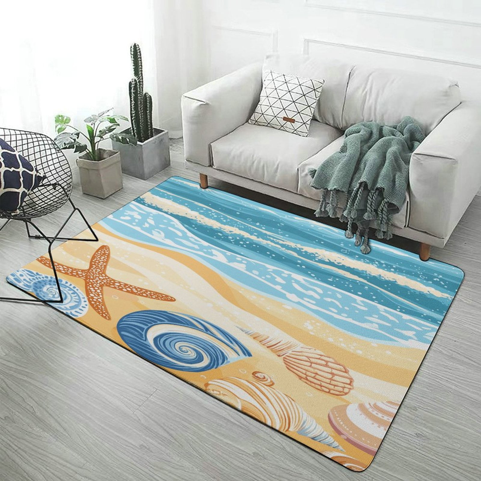 Conch Starfish Shell (1) Carpet for Home Decoration Rugs for Bedroom ...