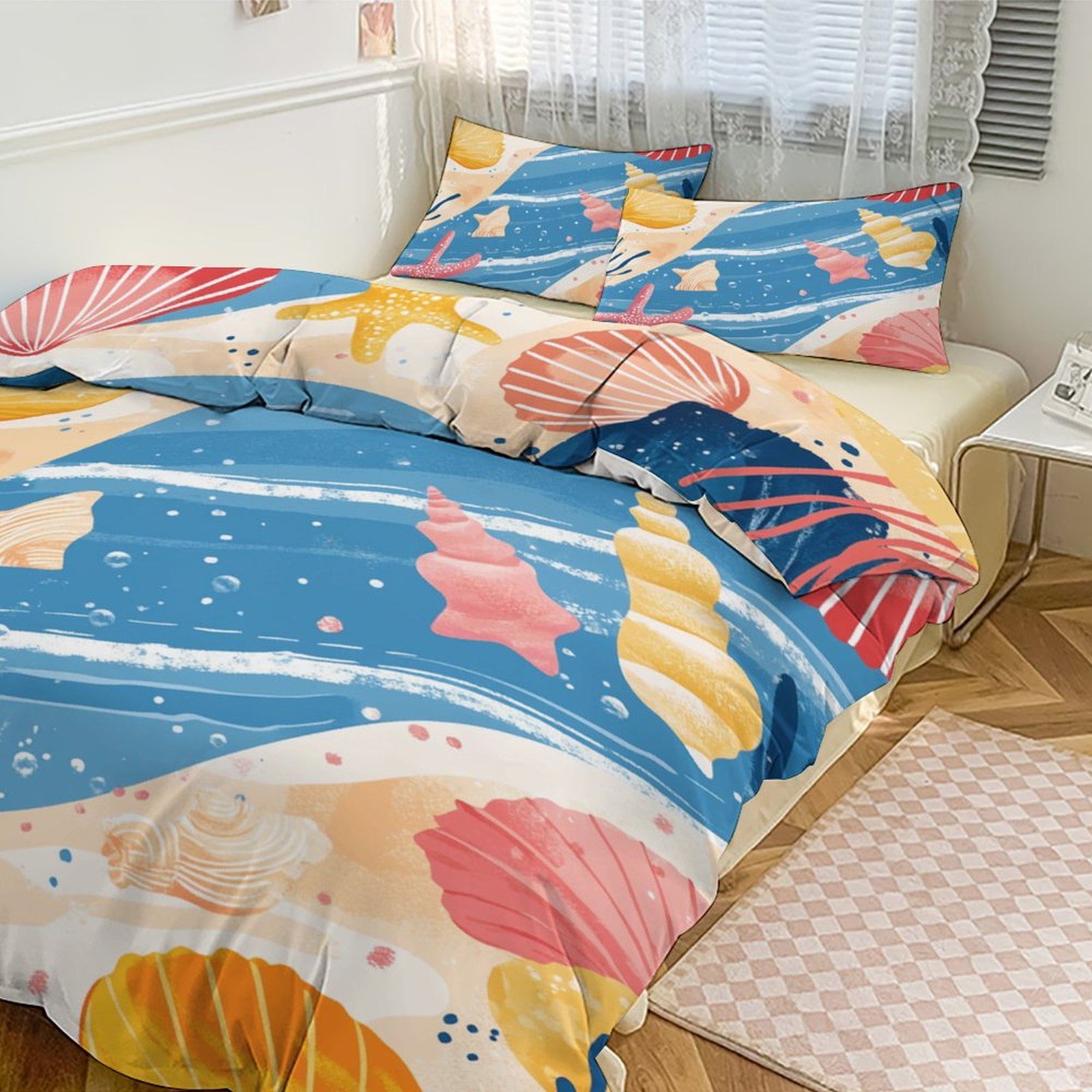 Conch Starfish Shell (12) 3D Duvet Cover Set Quilt Cover Theme of Kid ...