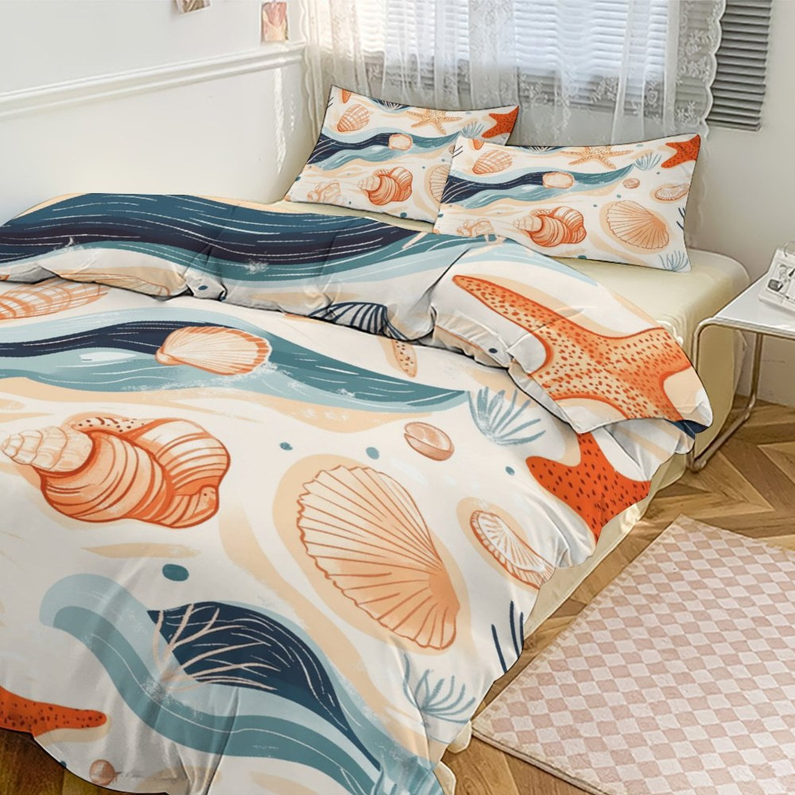Conch Starfish Shell (21) 3D Duvet Cover Set Quilt Cover Theme of Kid Boy Girl for Bedroom ...