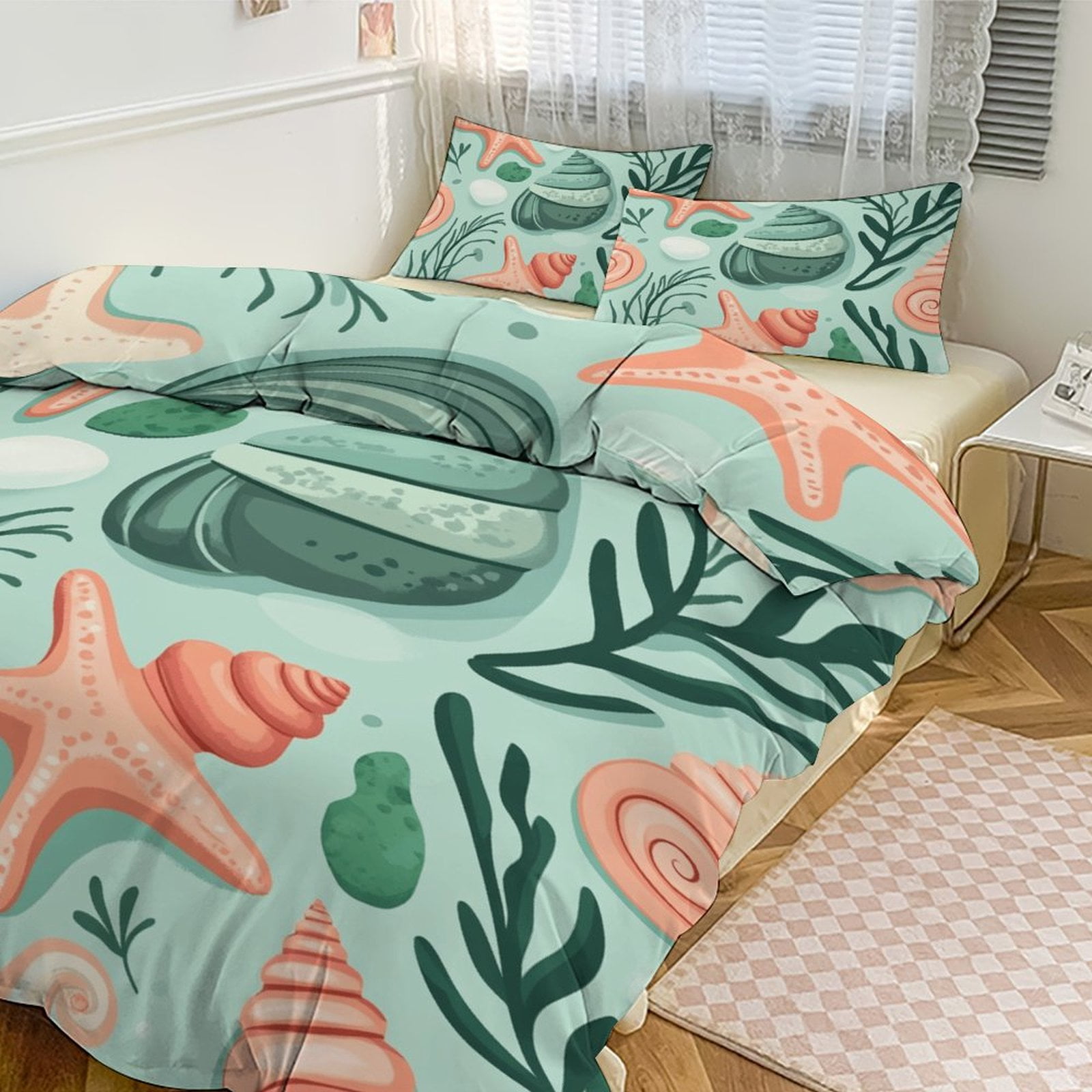 Conch Starfish Shell (32) Bedding Set Couple Bedclothes Pillowcase ...