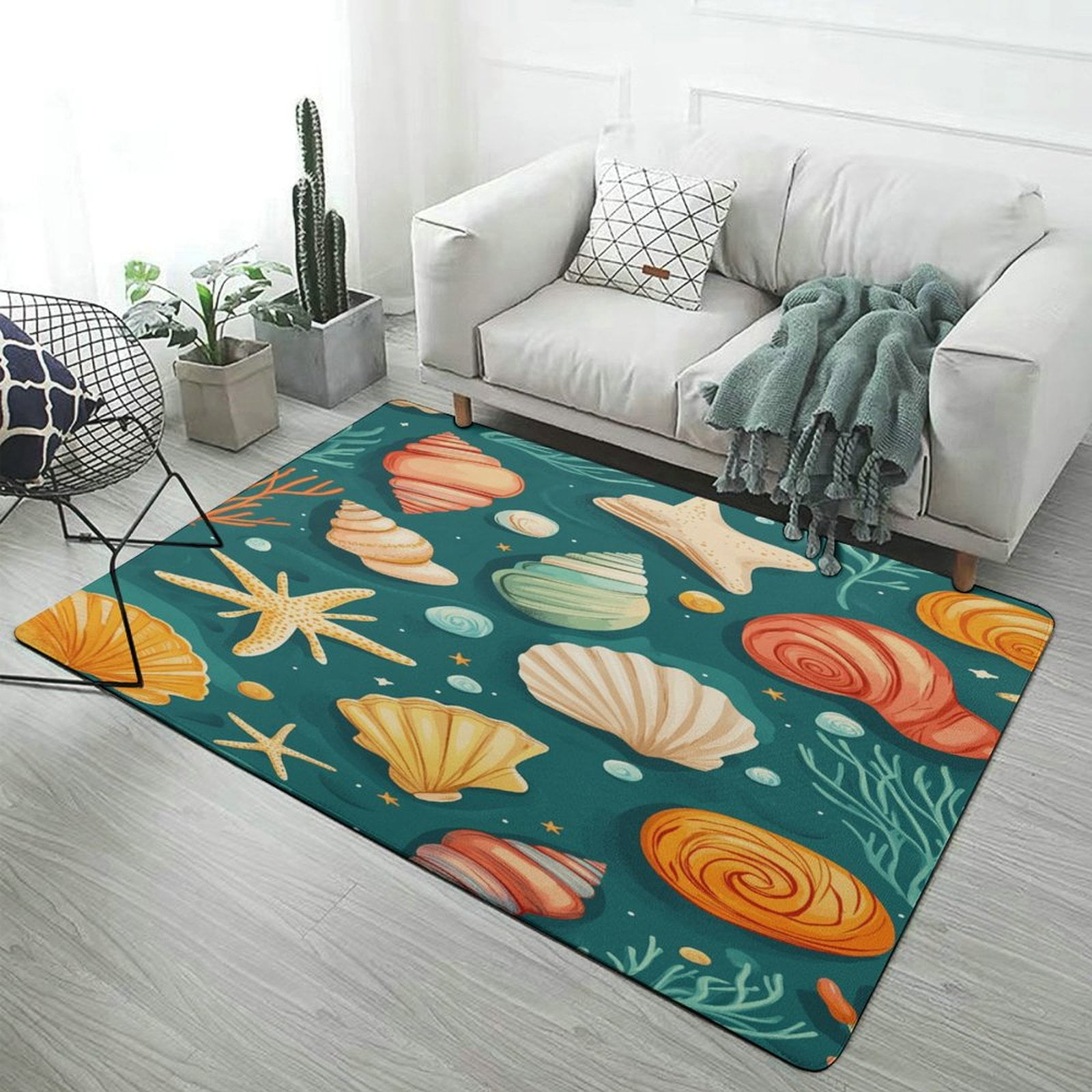 Conch Starfish Shell (44) Home Decor Living Room Carpet Non-slip Hotel ...