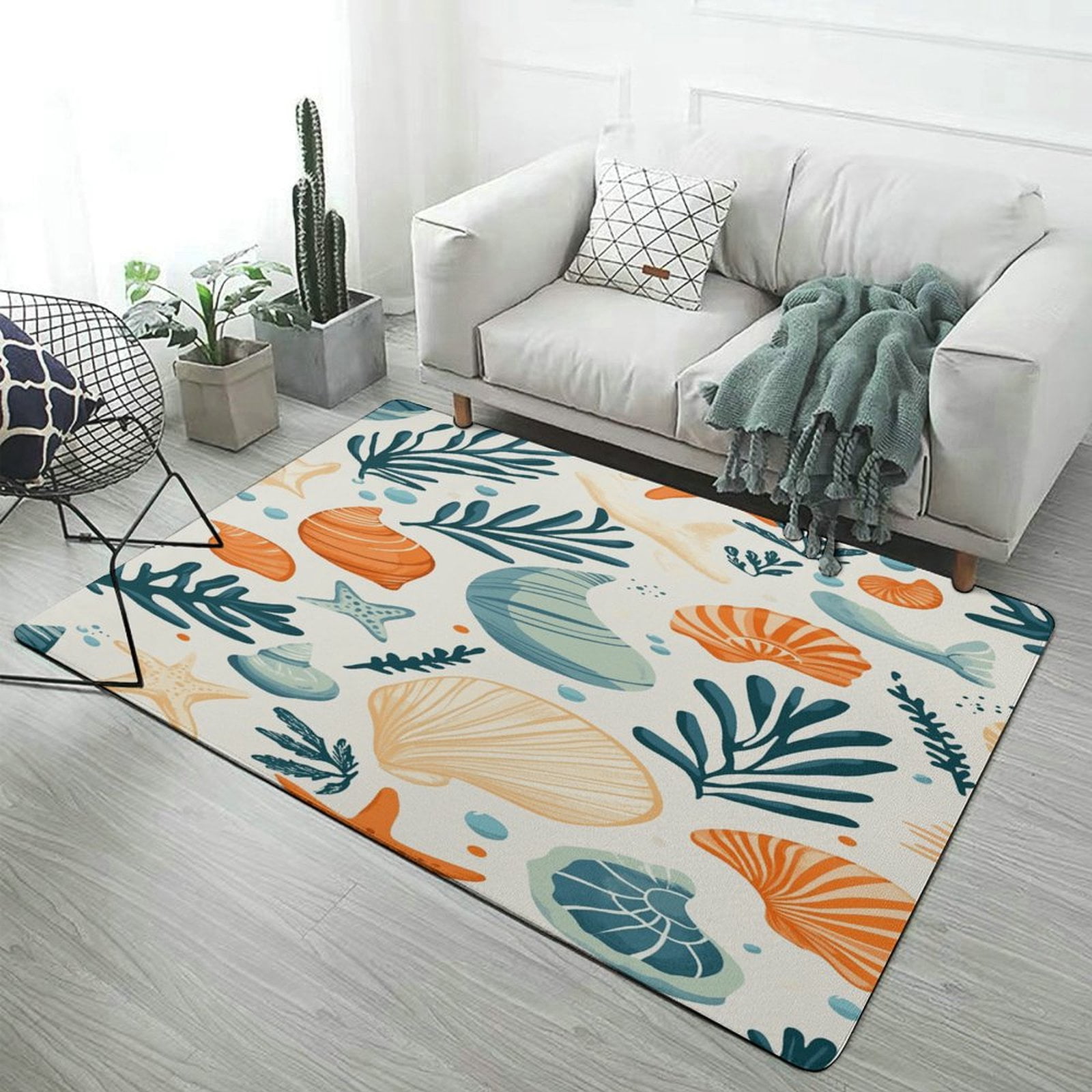 Conch Starfish Shell (45) Area Rugs Carpet Suitable for Living Room ...
