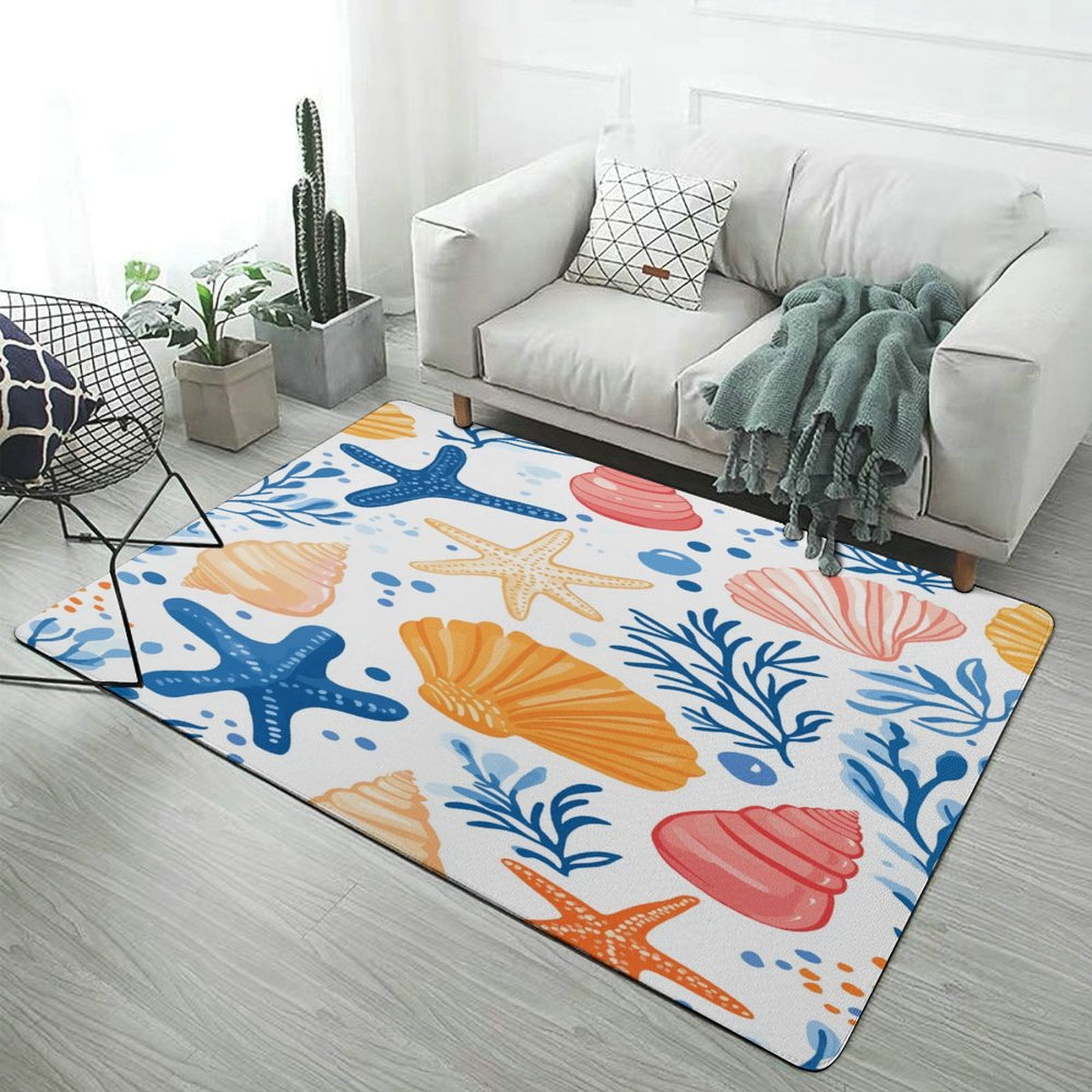 Conch Starfish Shell (55) Carpet Rug for Home Living Room Bedroom Sofa ...
