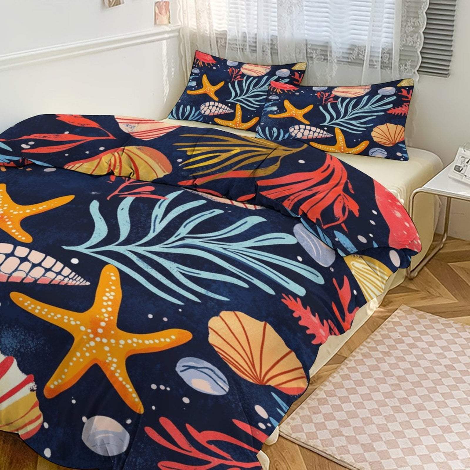 Conch Starfish Shell (59) 3D Duvet Cover Set Quilt Cover Theme of Kid Boy Girl for Bedroom ...