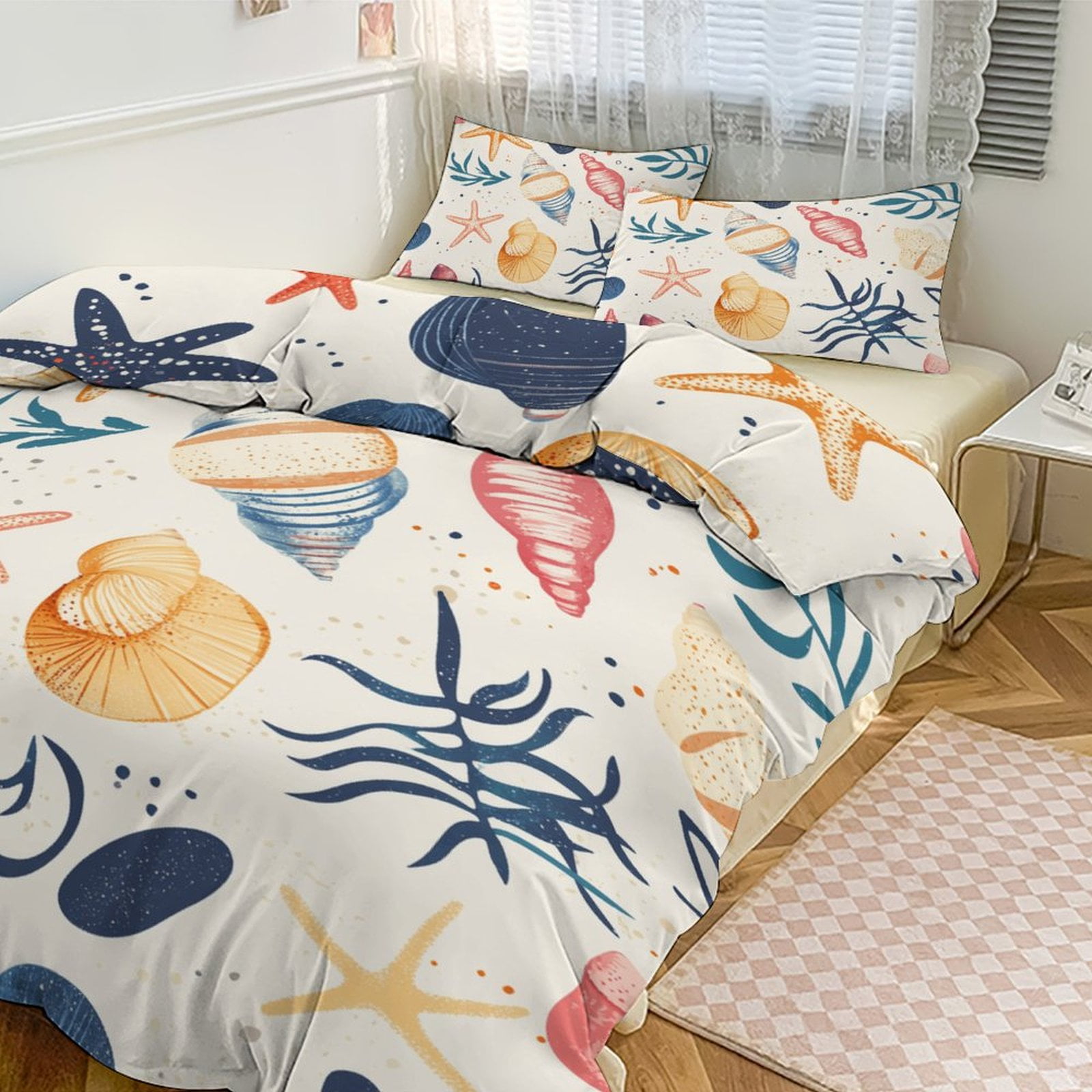 Conch Starfish Shell (64) Duvet Cover Set Bedding Set Polyester Quilt ...