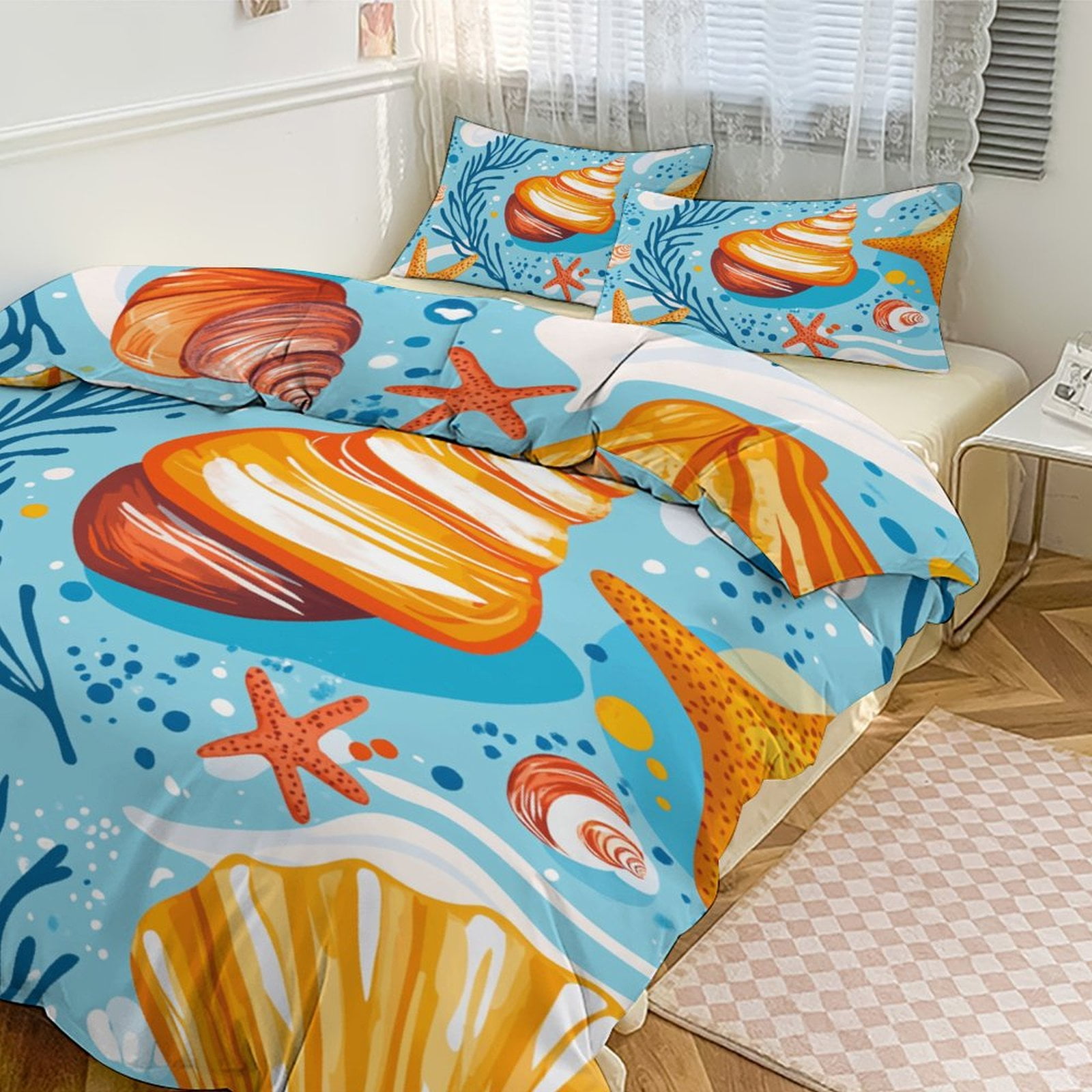 Conch Starfish Shell (68) 3D Duvet Cover Set Quilt Cover Theme of Kid ...