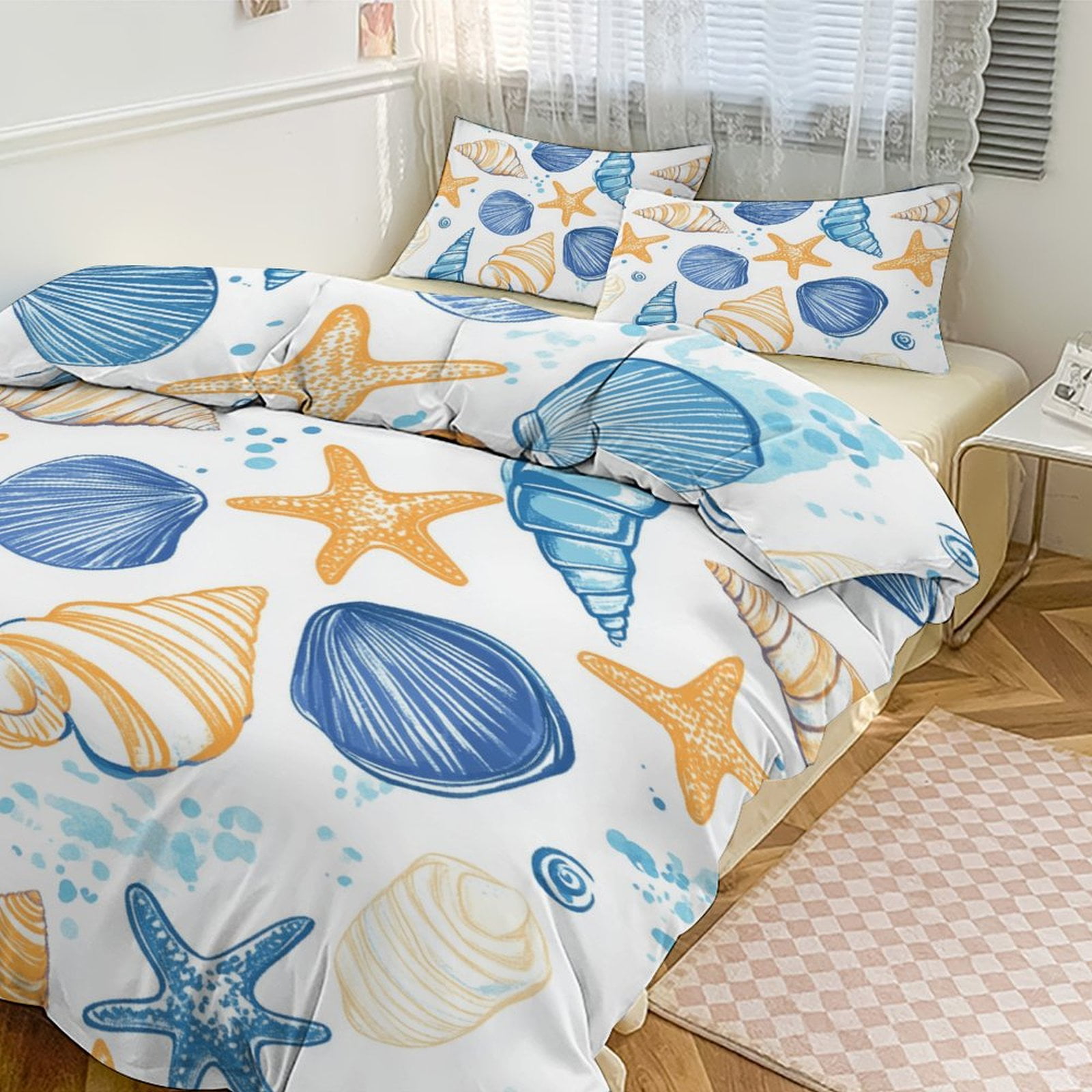 Conch Starfish Shell (84) Bedding Set Couple Bedclothes Pillowcase ...