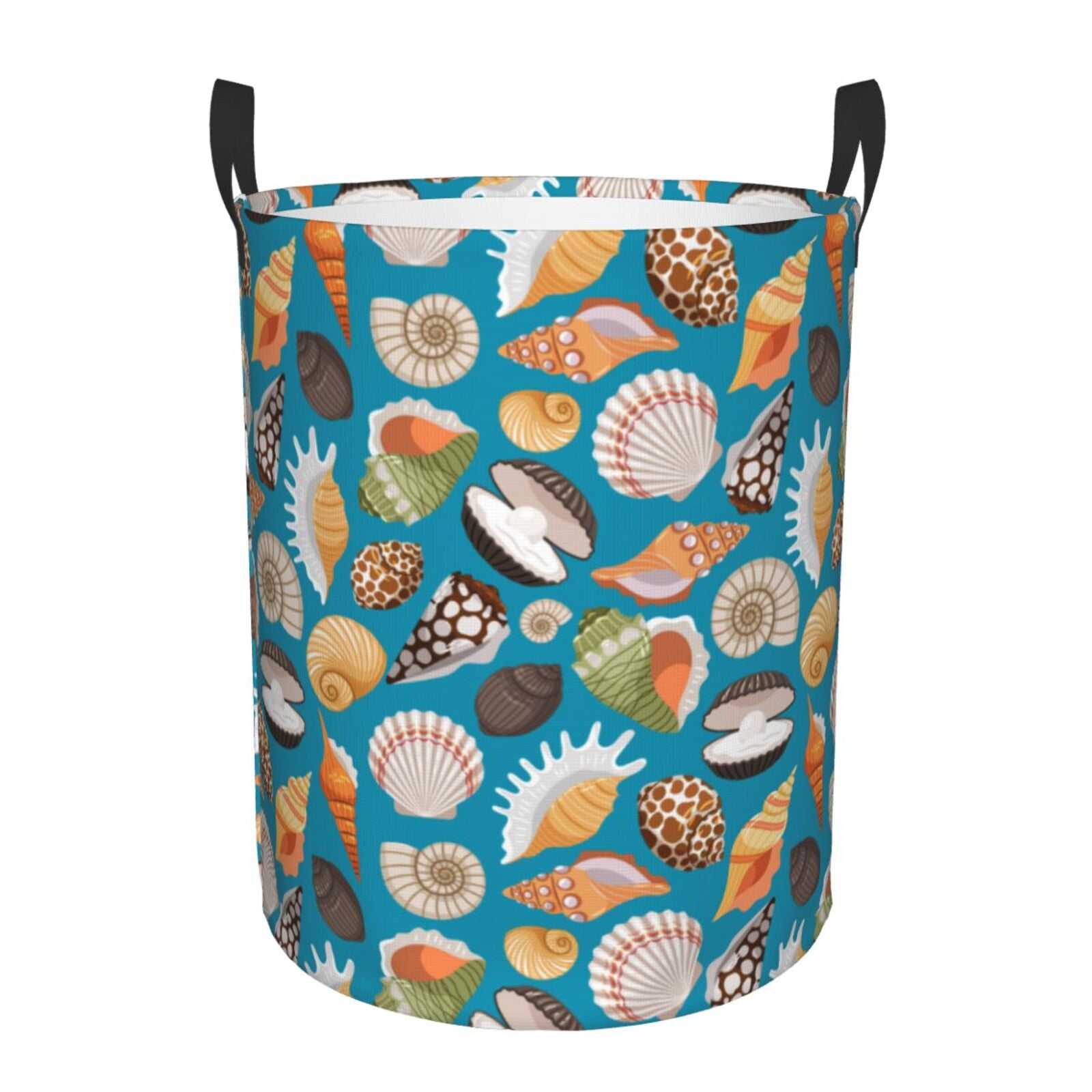 Conch and Shells Laundry Basket, Laundry Hamper Waterproof Laundry Bag ...